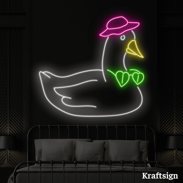 Craftnamesign Cute Duck Neon Sign, Farm House Sign, Nursery Room Decor ...
