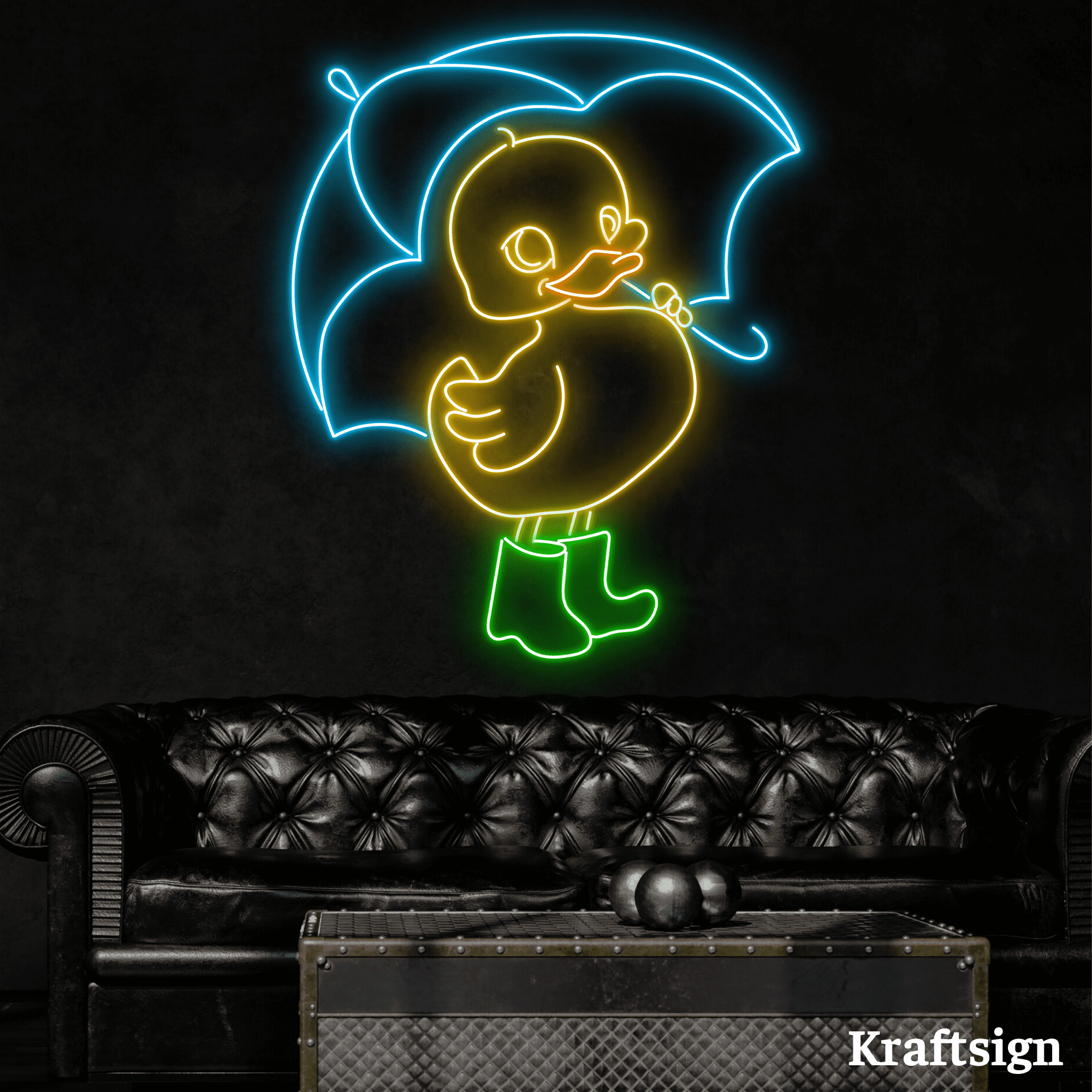 Craftnamesign Cute Duck Neon Sign, Kid Room Decor, Duck Wall Decor ...