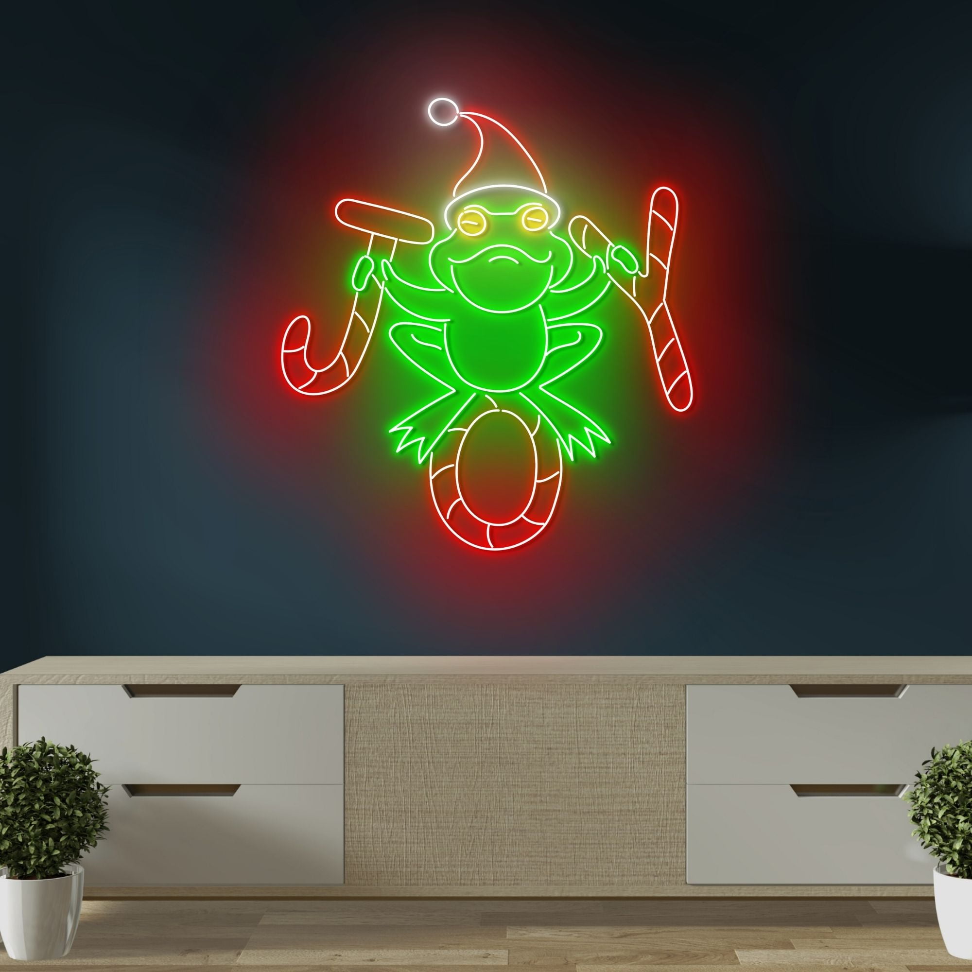 Craftnamesign Cute Frog Joy Neon Light, Christmas Led Sign, Nursery ...
