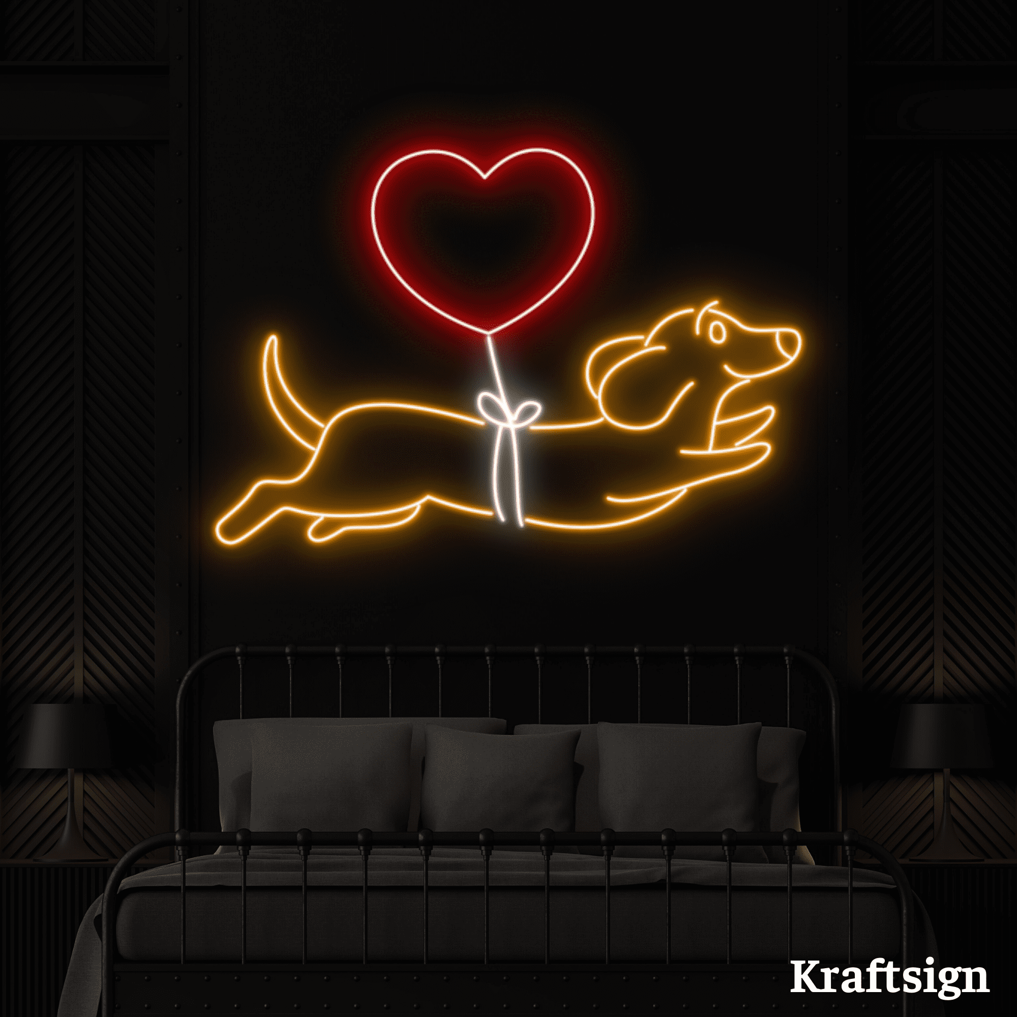 Craftnamesign Dachshund Ballon Neon Sign, Dog Lover Gifts, Dog LED ...