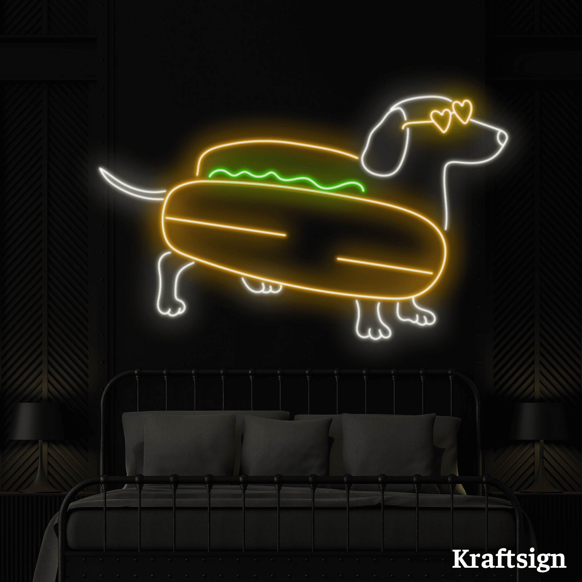 Craftnamesign Dachshund Dog Neon Sign, Hotdog Signs, Fast Food Shop ...