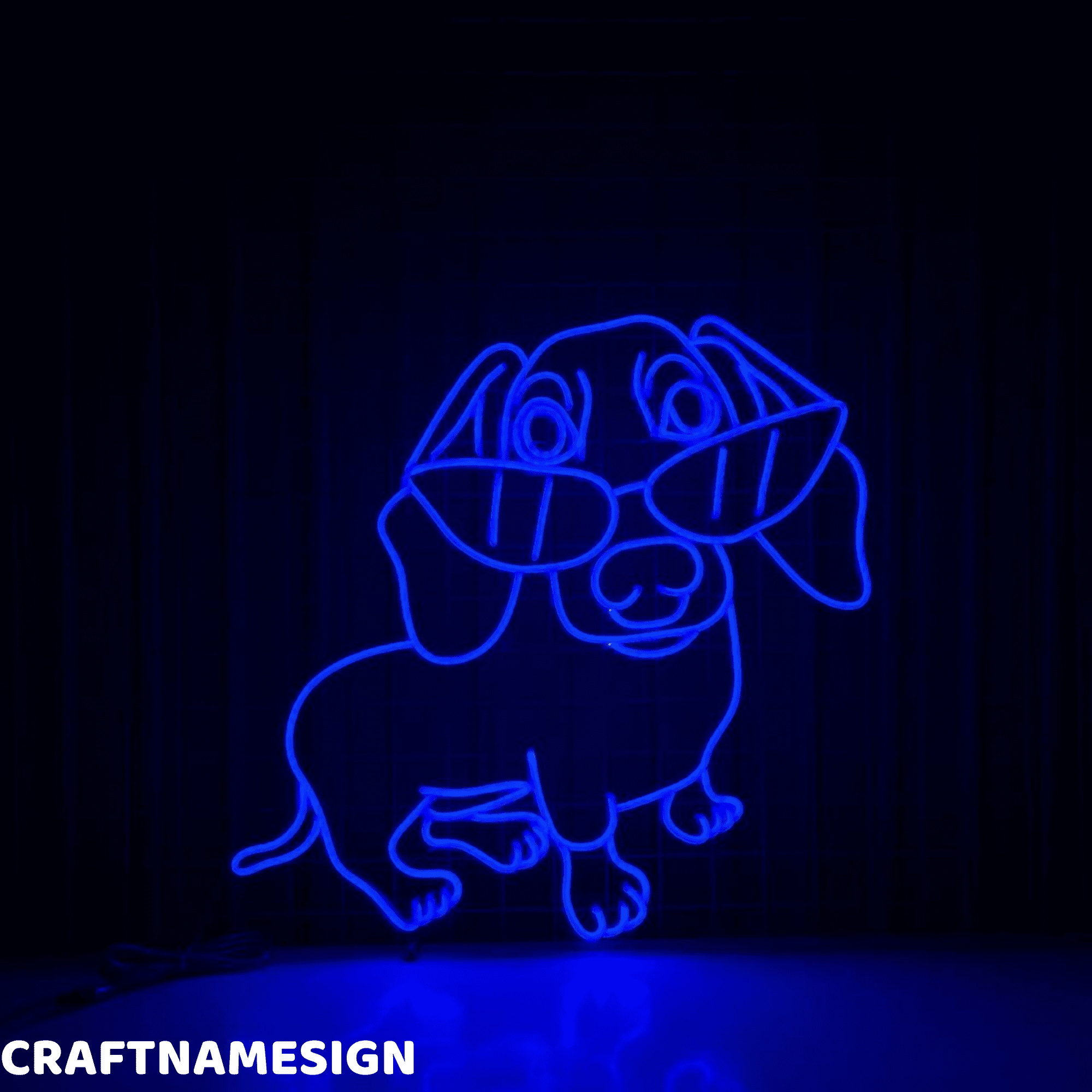 Craftnamesign Dachshund Neon Sign, Pet House Wall Decor, Pet Store Wall ...