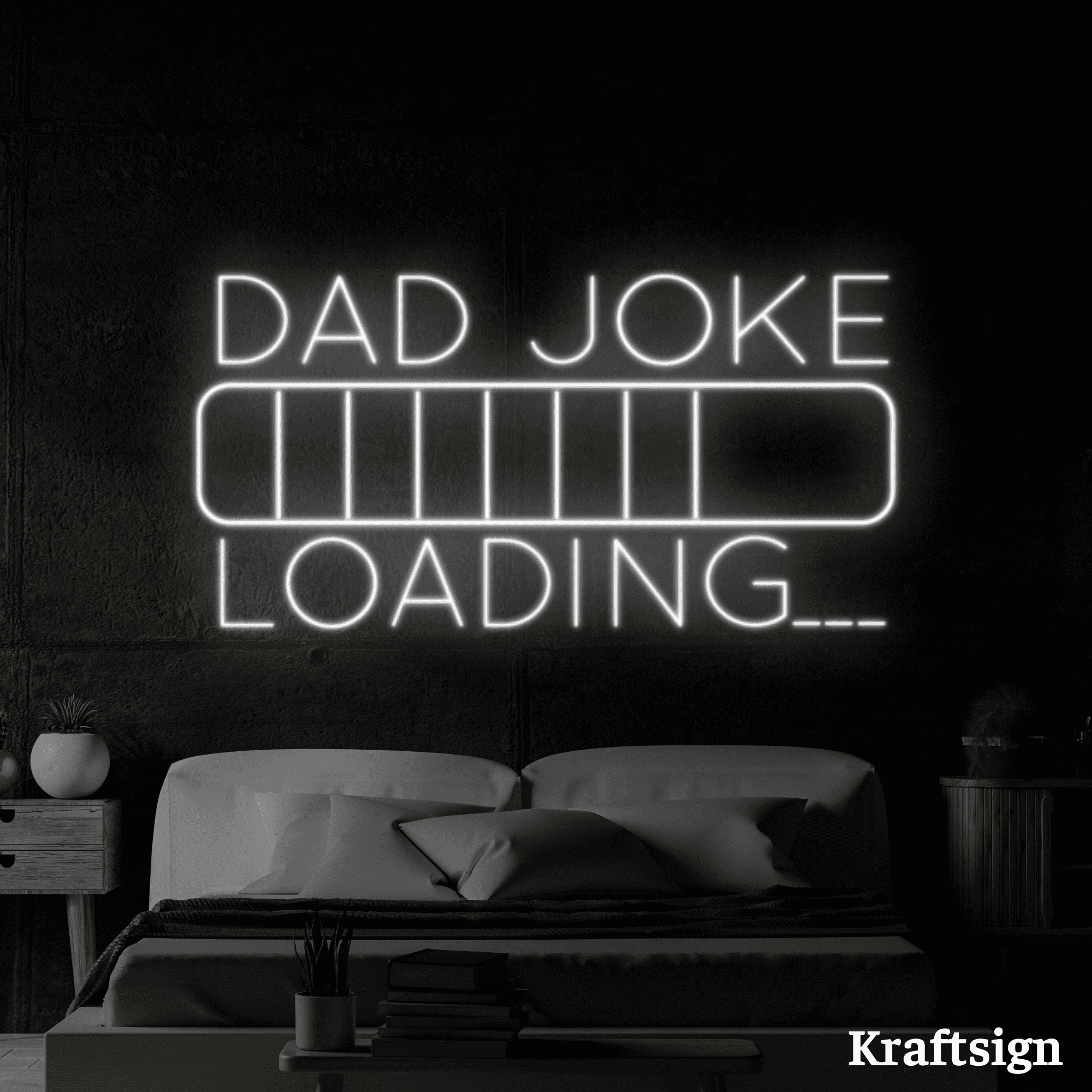 Craftnamesign Dad Joke Loading Neon Sign, Father Day Gifts Decor, Dad ...