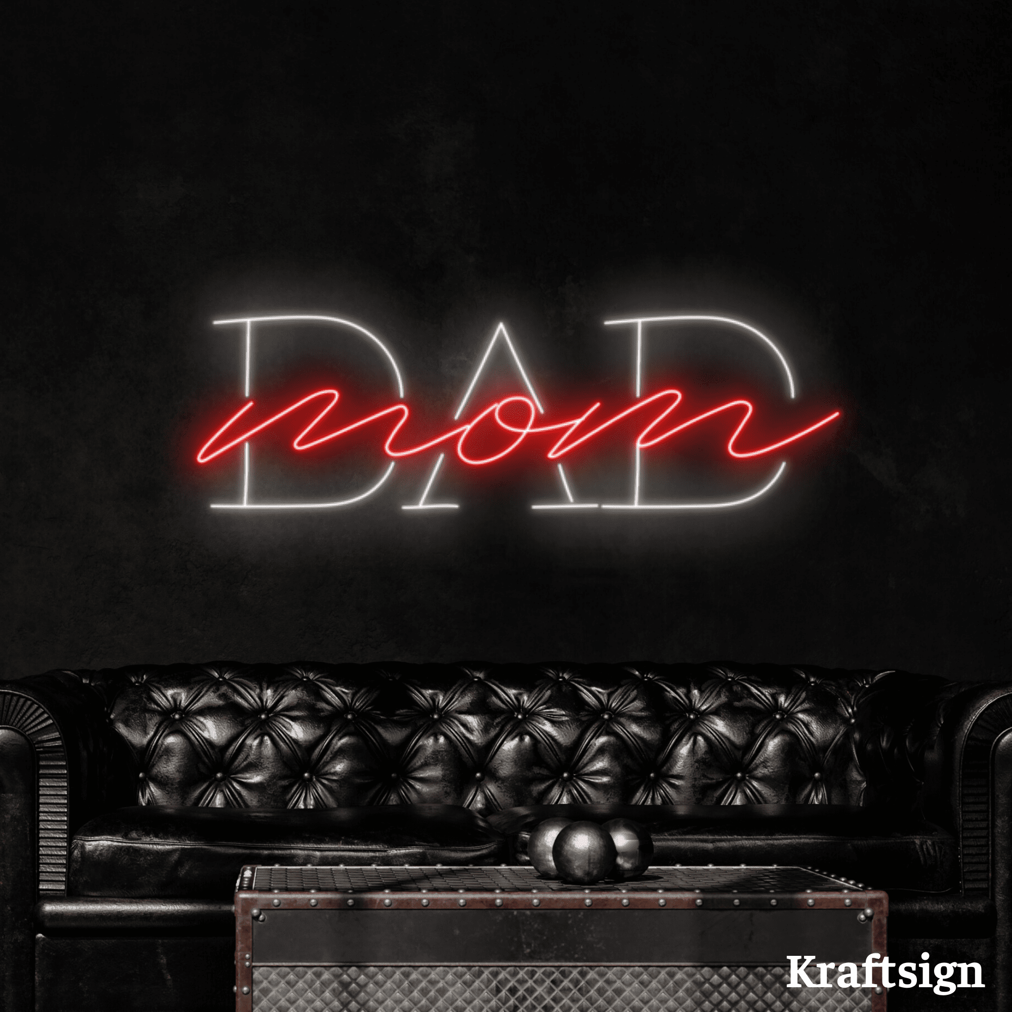 Craftnamesign Dad Mom Neon Sign, Father Day Decor, Mother Day Gifts ...