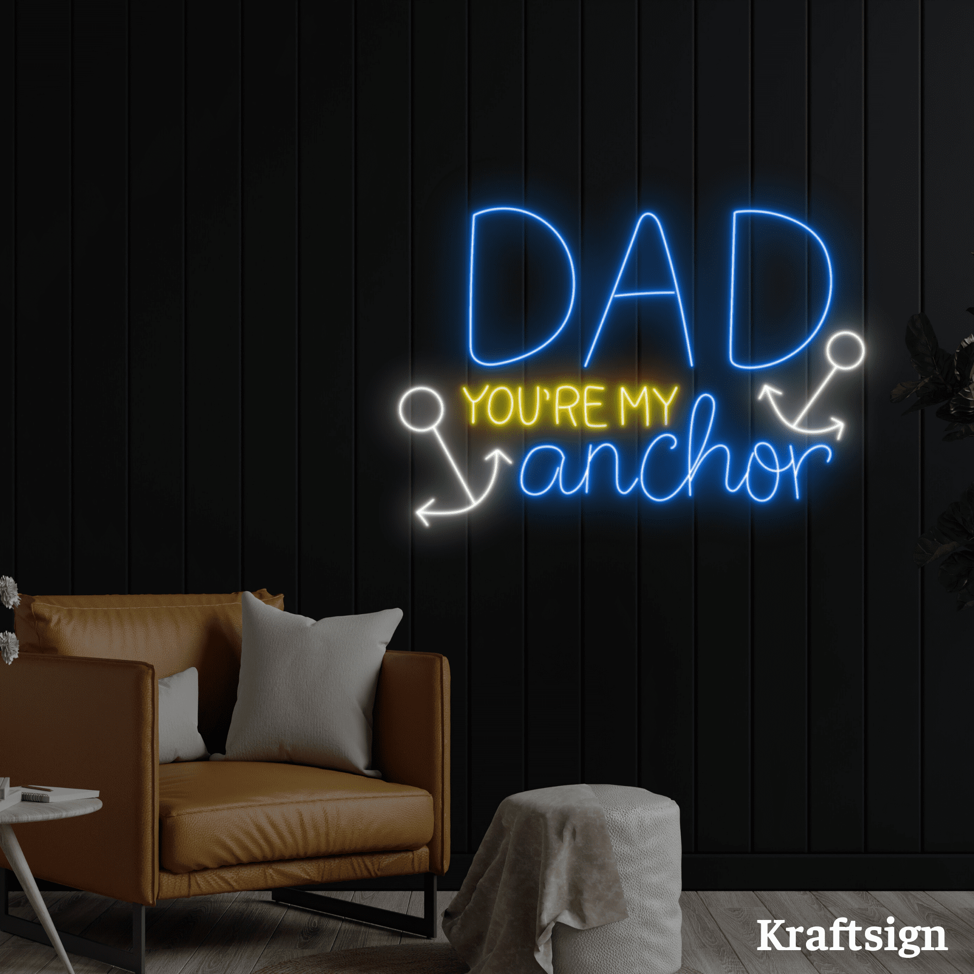 Craftnamesign Dad You're My Anchor Neon Sign, Father Day Gifts Decor ...