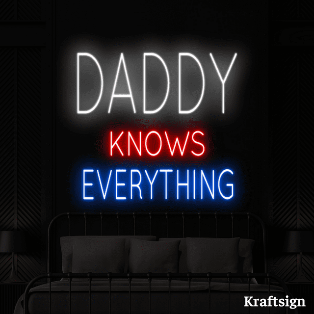 Craftnamesign Daddy Know Everything Neon Sign, Father's Day Gifts Decor ...