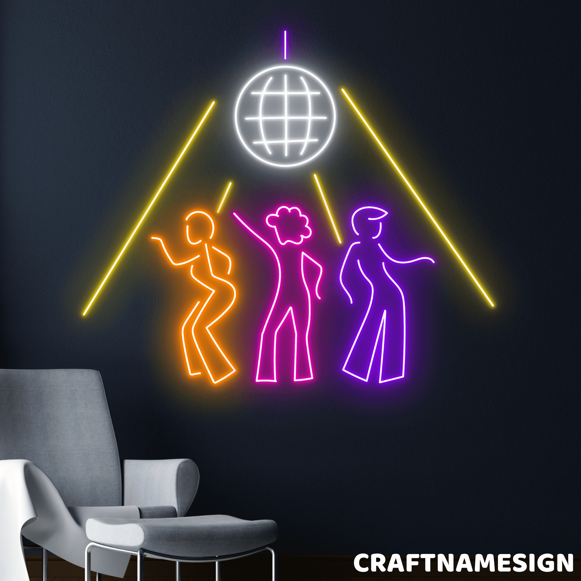Craftnamesign Dance Club Neon Sign, Dance Hall Wall Art, Dance Sport ...