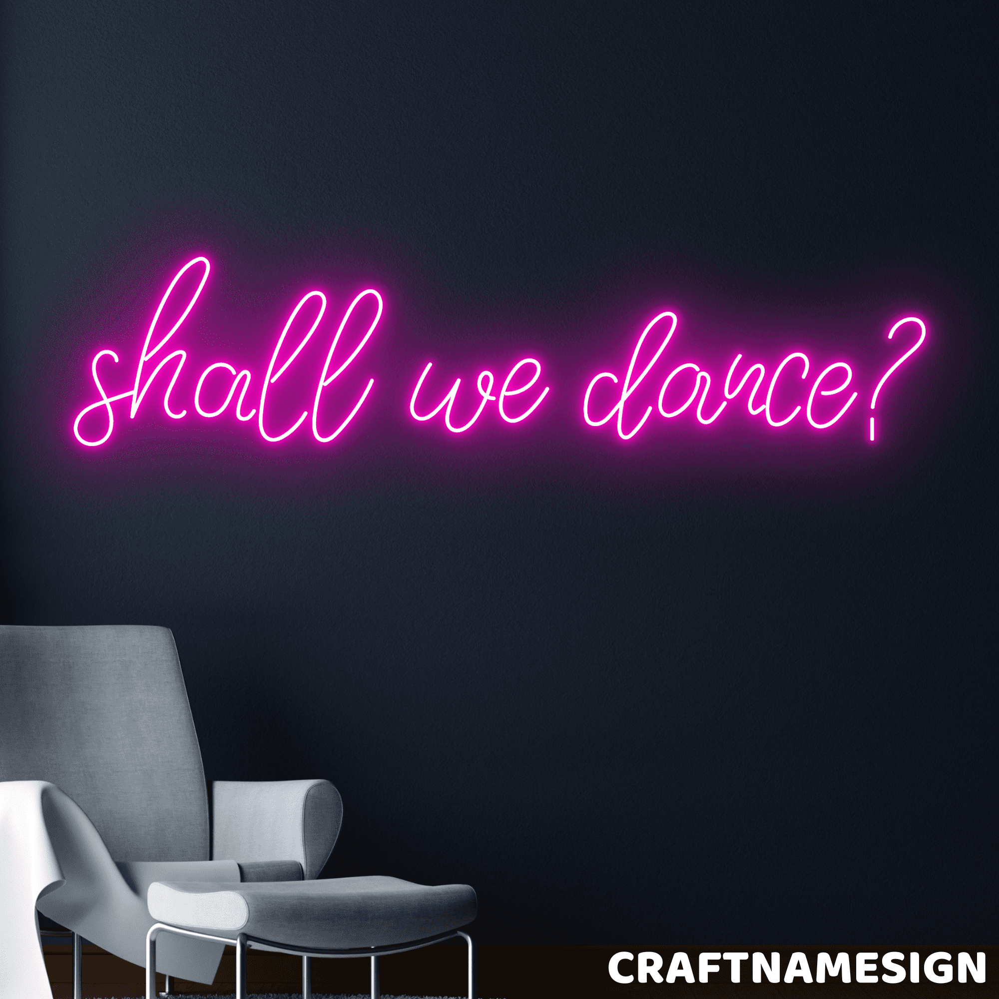 Craftnamesign Dance Neon Sign, Dance Room Wall Decor, Dance Hall Wall ...