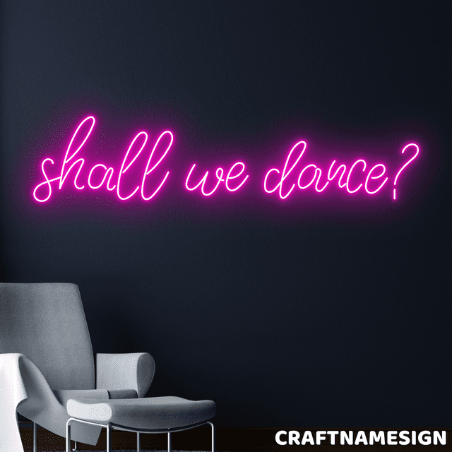 Craftnamesign Dance Neon Sign, Dance Room Wall Decor, Dance Hall Wall ...