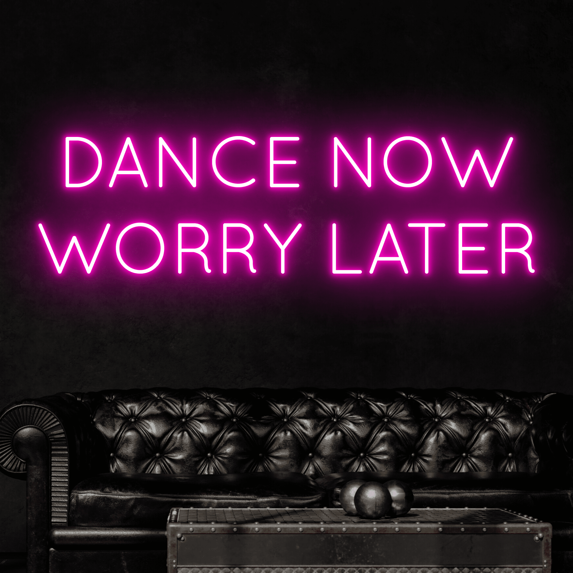 Craftnamesign Dance Now Worry Later Neon Sign, Quote Wall Art, Bar Wall ...