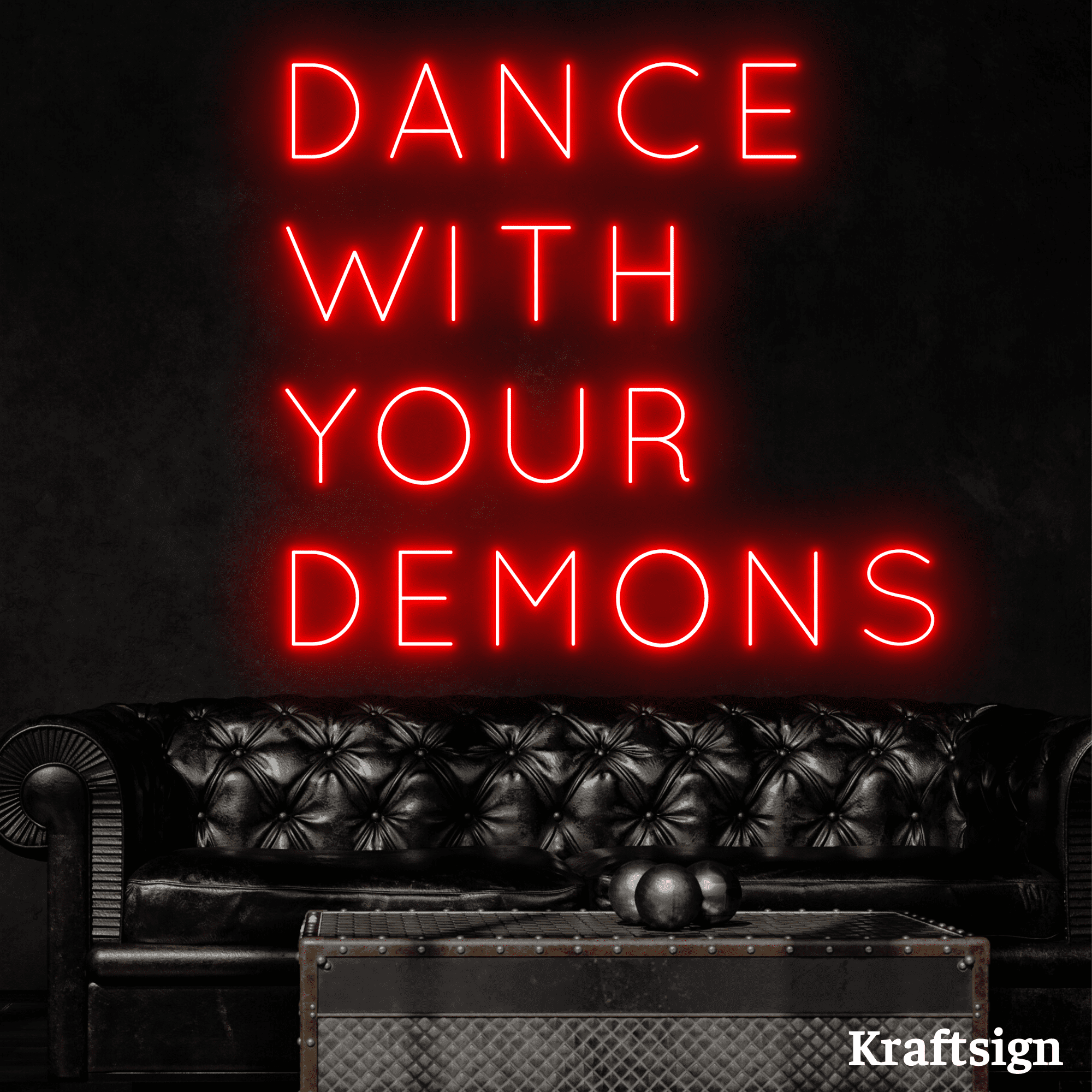 Craftnamesign Dance With Your Demon Neon Sign, Bar Wall Art, Bar LED ...