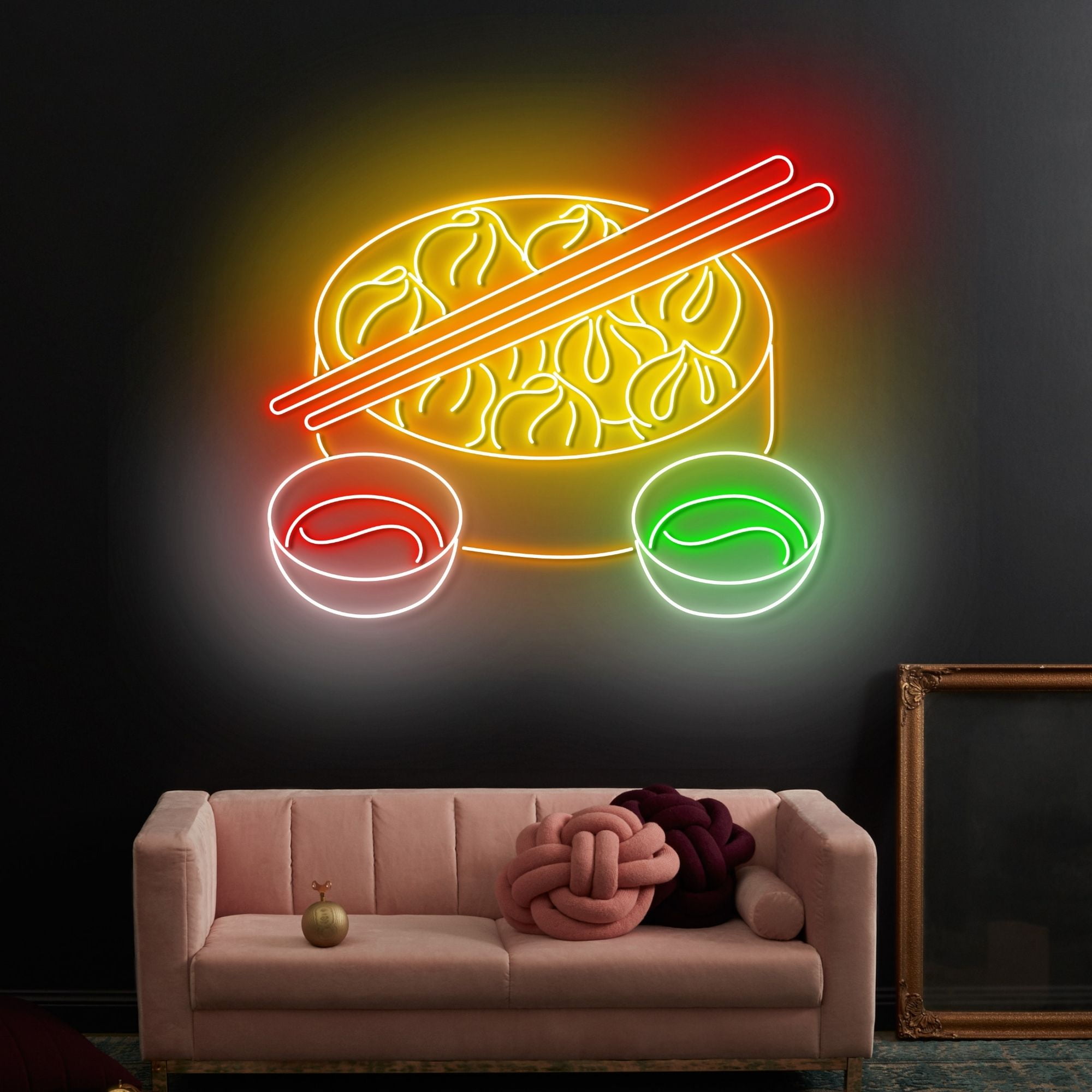 Craftnamesign Dim Sum Neon Art Signboard, Chinese Dim Sum Led Light, Chinese Restaurant Wall Art ...