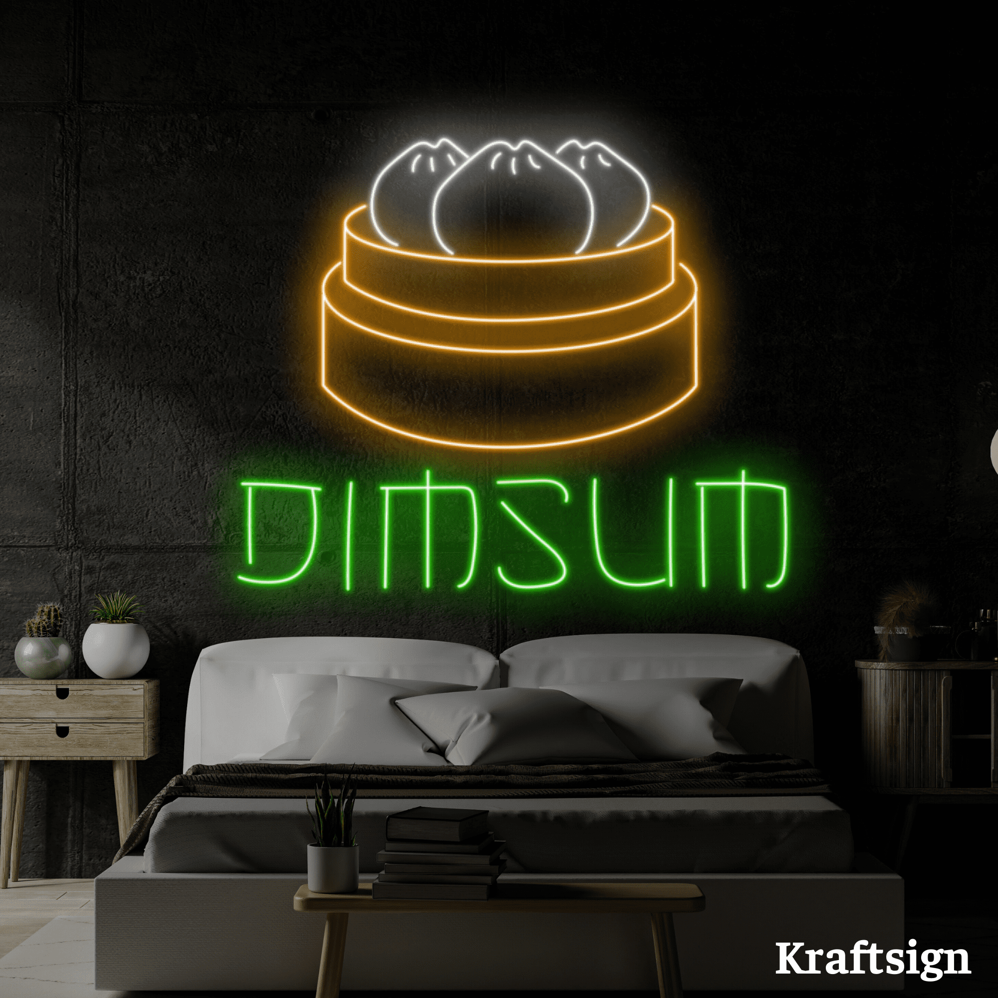 Craftnamesign Dimsum Neon Sign, Chinese Restaurant Decor, Food LED Sign ...