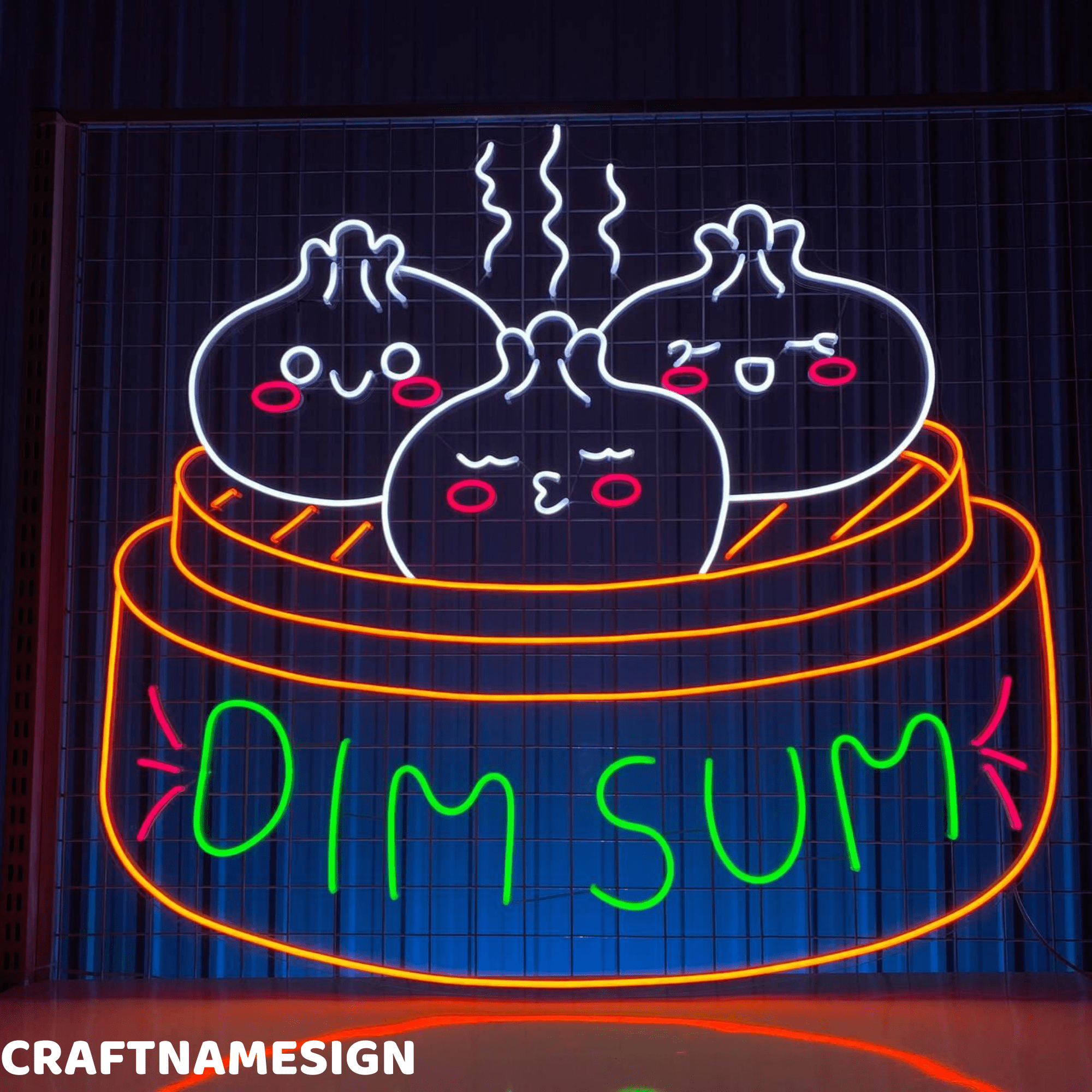 Craftnamesign Dimsum Neon Sign, Dumpling Restaurant Decor, Chinese ...