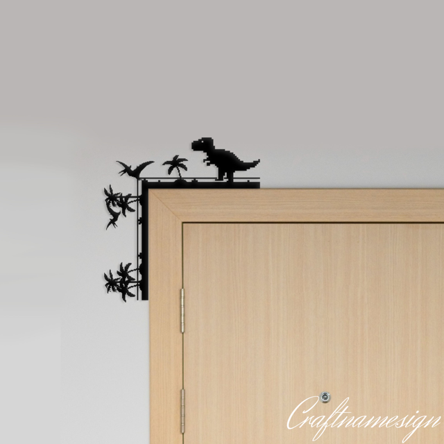 Craftnamesign Dinosaur Metal Door Corner, Dinosaur Door Corner ...