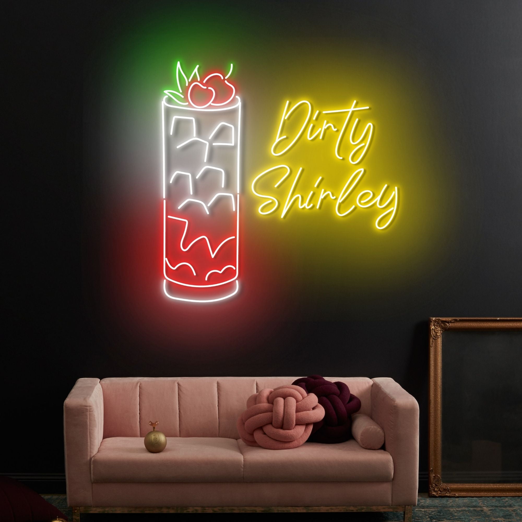 Craftnamesign Dirty Shirley Neon Art, Dirty Shirley Cocktail Led Light ...
