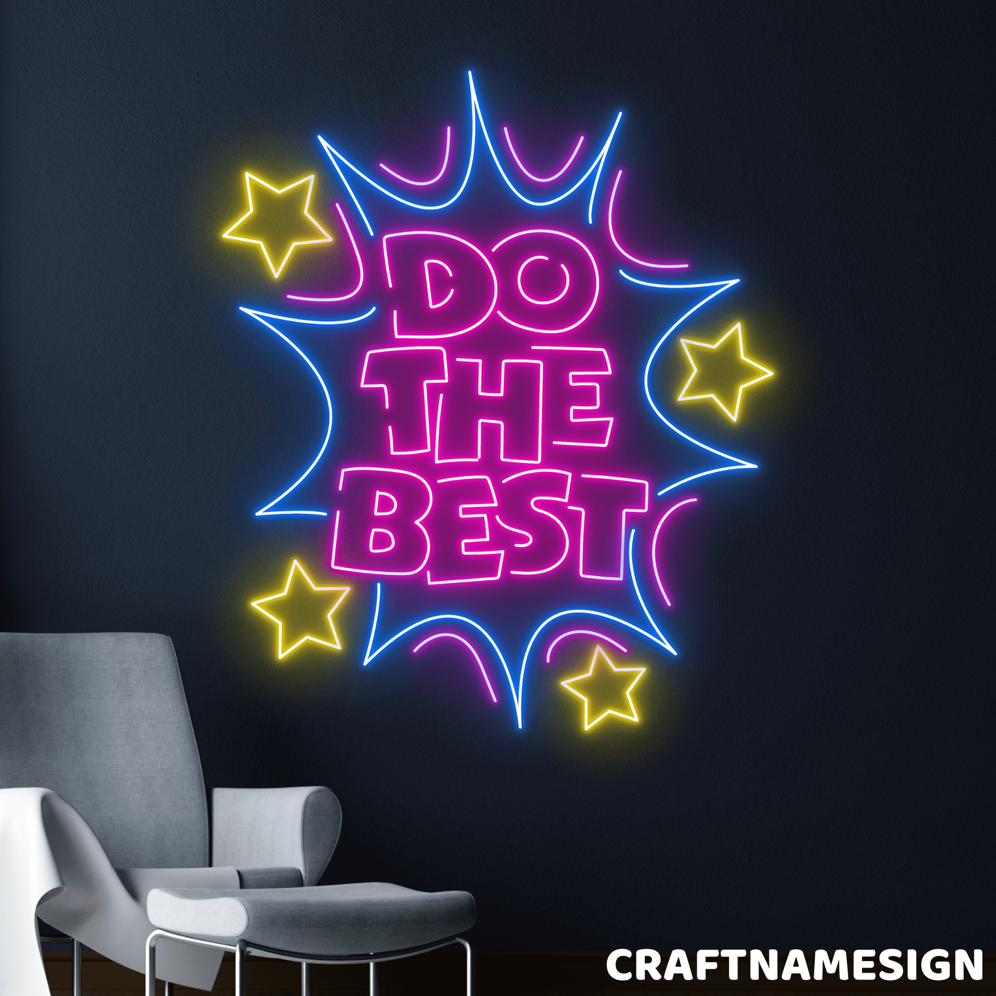 Craftnamesign Do The Best Neon Sign, Beauty Spa Wall Decor, Hair Salon ...