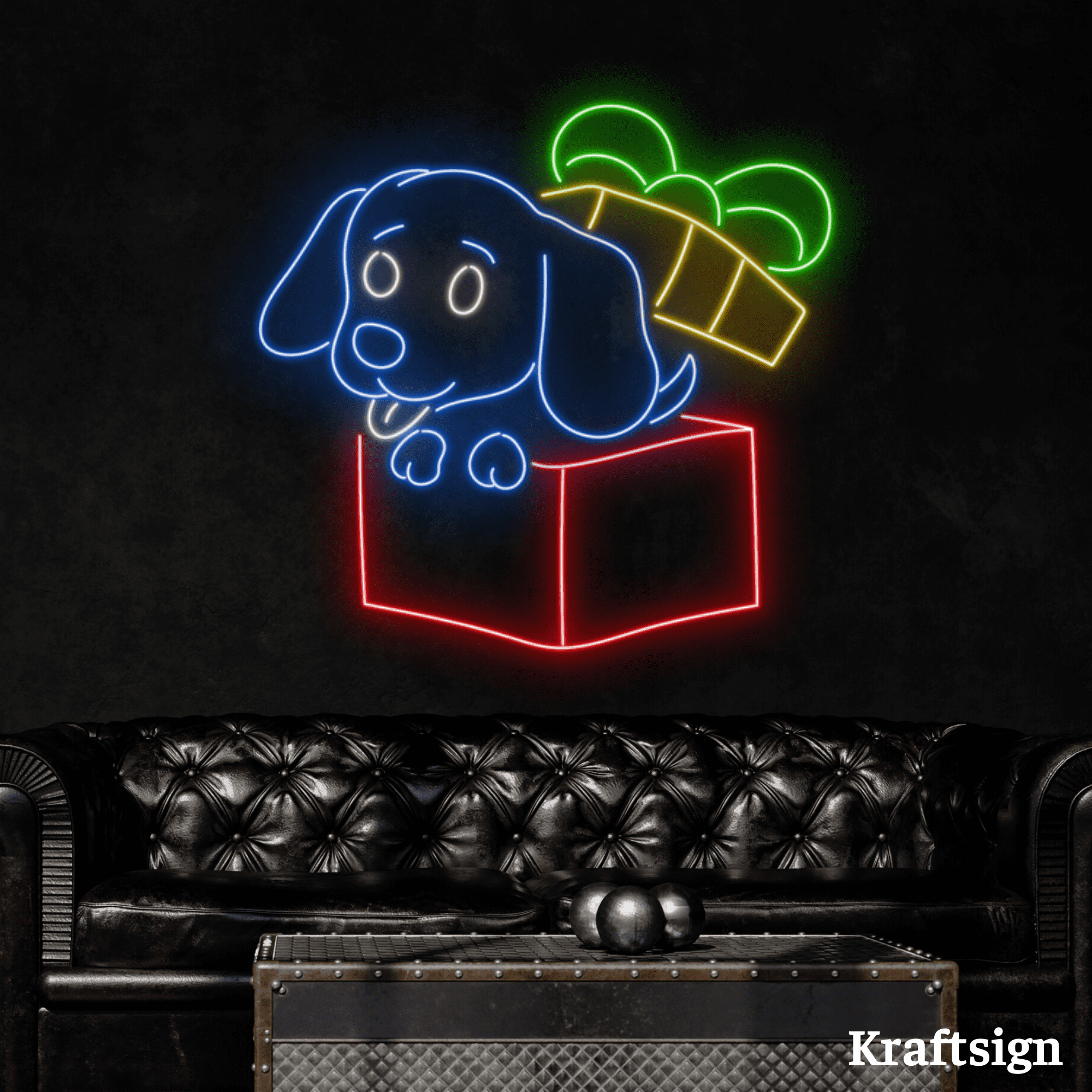 Craftnamesign Dog Gift Neon Sign, Dog Lover Gifts, Kid Room Nursery ...