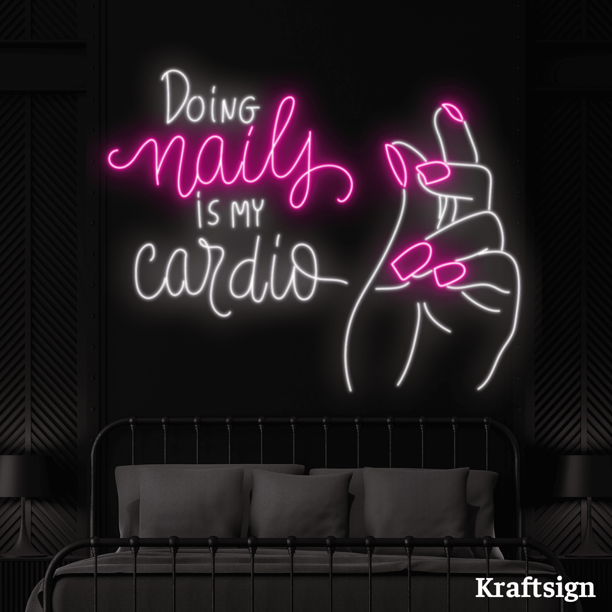 Craftnamesign Doing Naily Is My Cardio Neon Sign, Nails Beauty Shop ...
