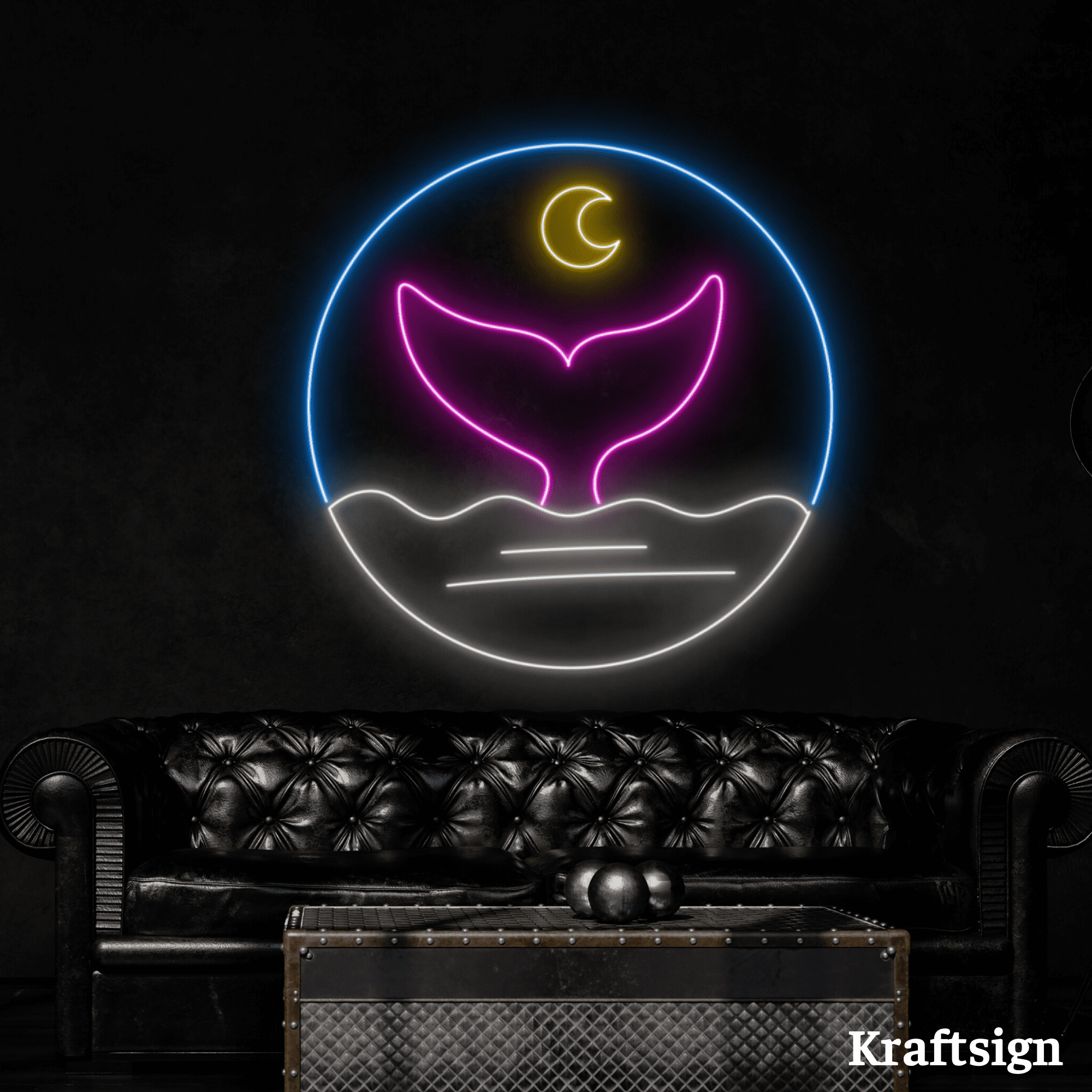 Craftnamesign Dolphin Neon Signs, Landscape LED Signs, Bedroom Decor ...