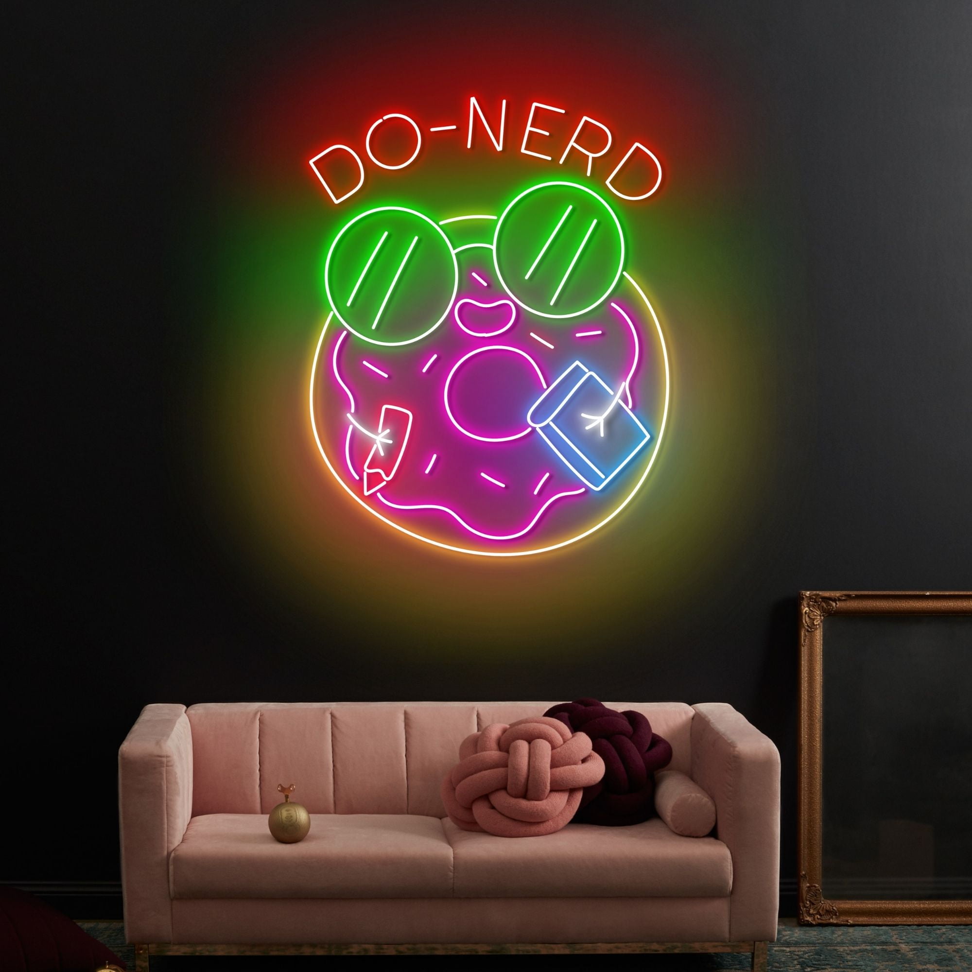 Craftnamesign Donerd Neon Sign Wall Art, Donut Shop Led Light ...