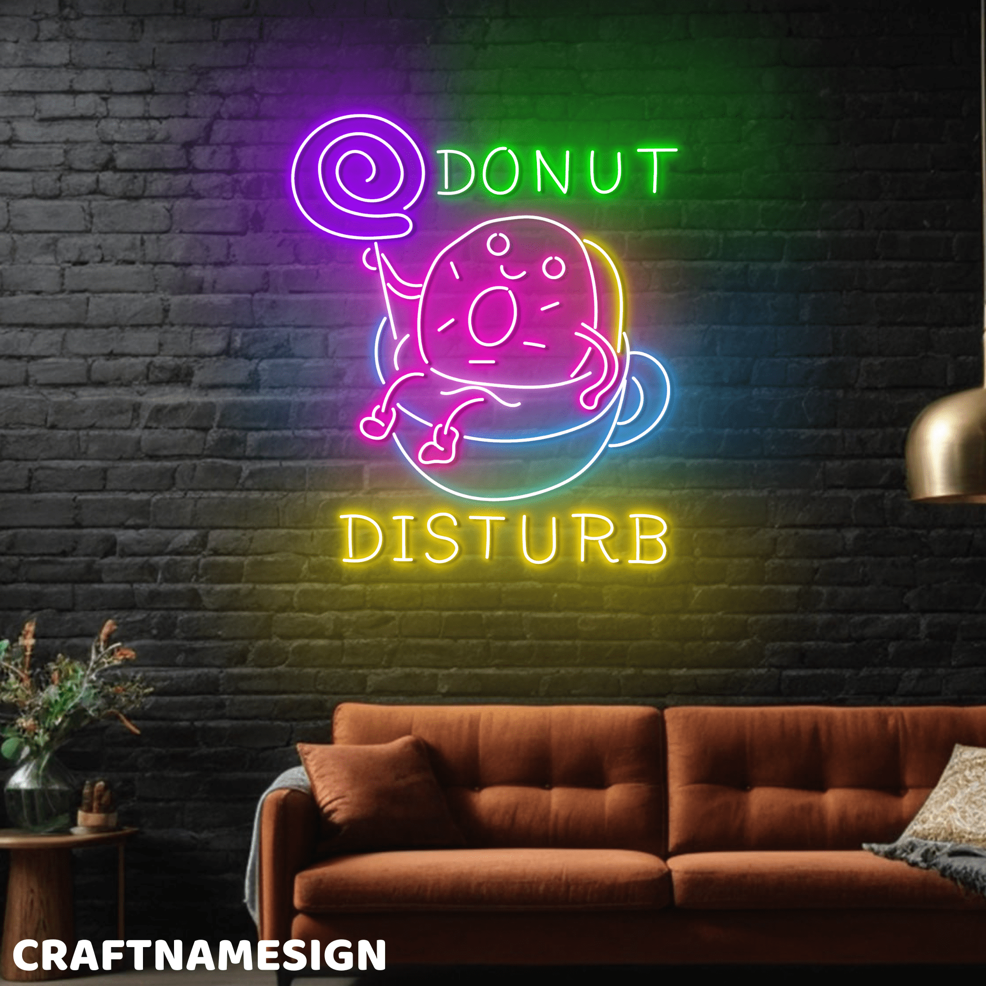 Craftnamesign Donut Disturb Neon Light For Donut Shop Pastry Shop Wall ...