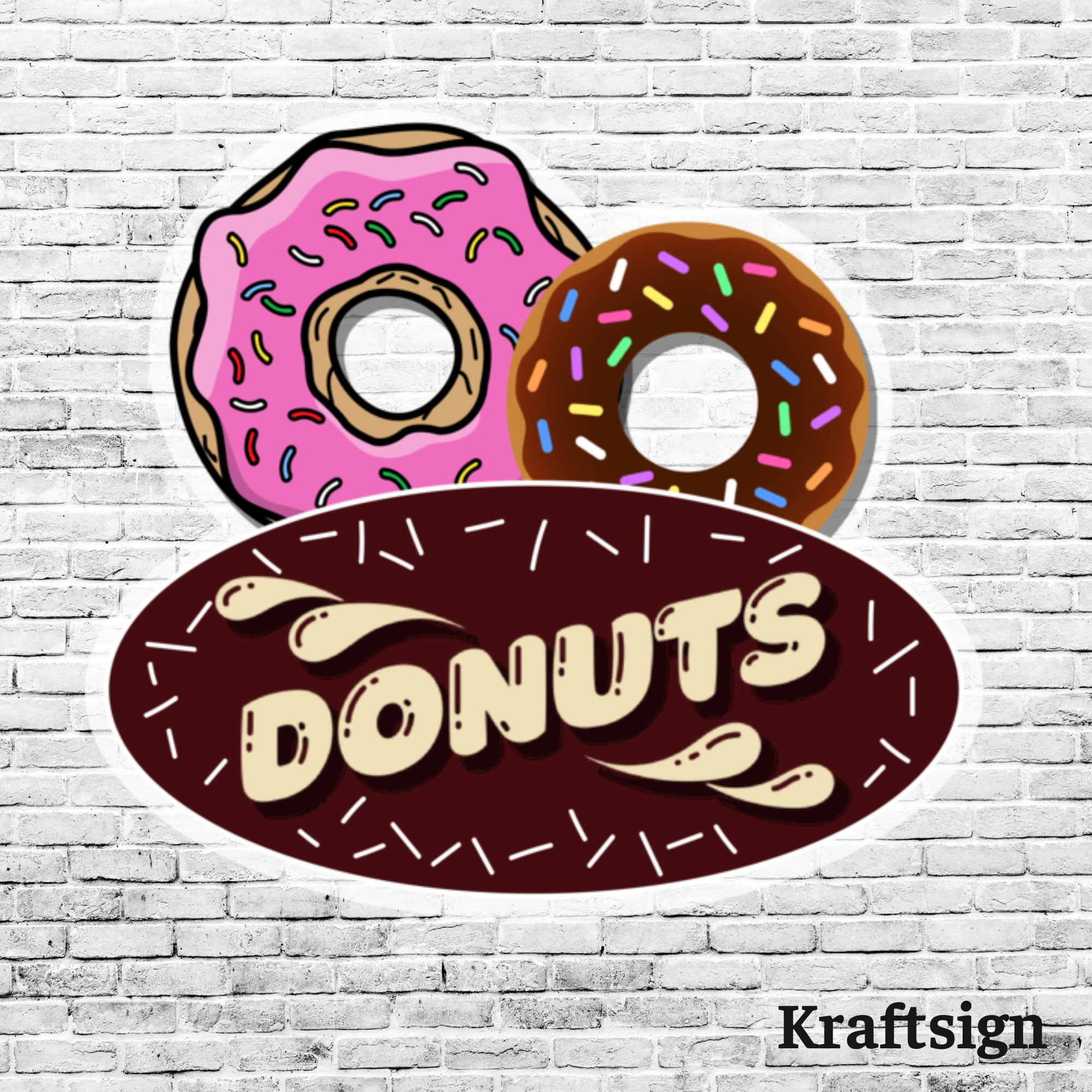Craftnamesign Donut Metal Print, Donut Shop Decor, Bakery Wall Art ...
