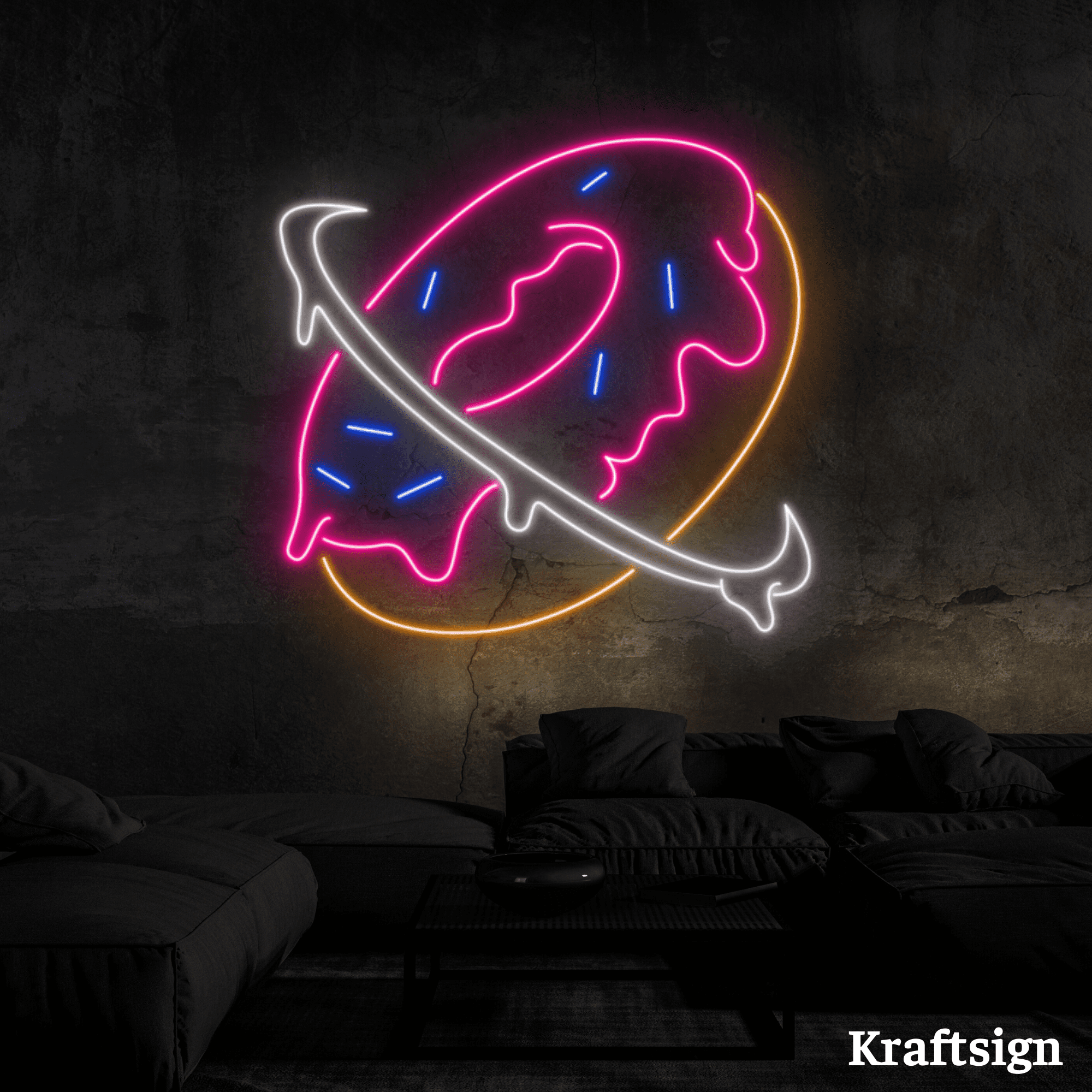 Craftnamesign Donut Planet Neon Sign, Donut Shop Decor, Bakery Wall Art ...
