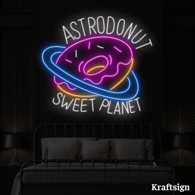 Craftnamesign Donut Planet Neon Signs, Donut LED Signage, Bakery Decor ...