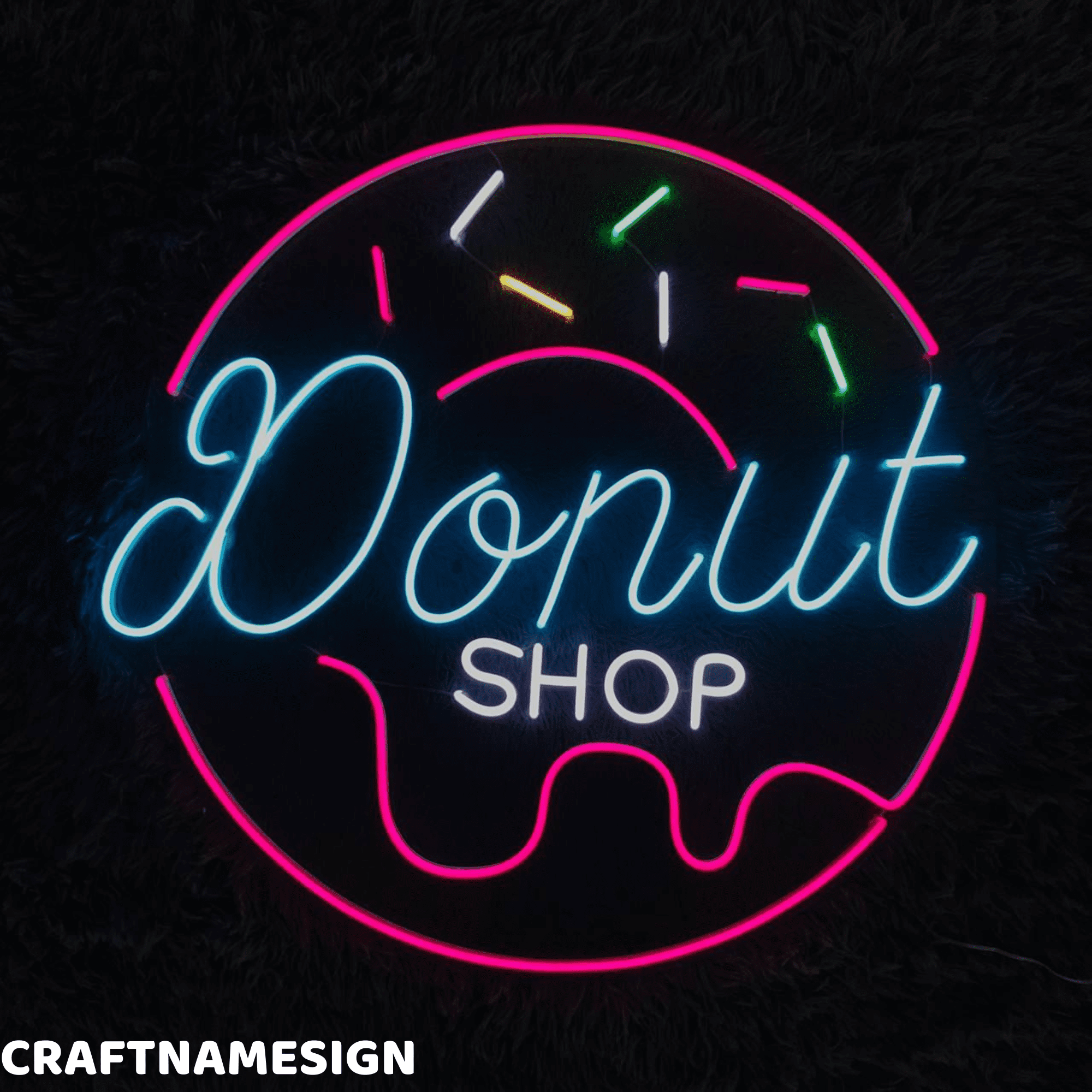 Craftnamesign Donut Shop Neon Sign, Donut Shop Open Wall Art, Cake ...