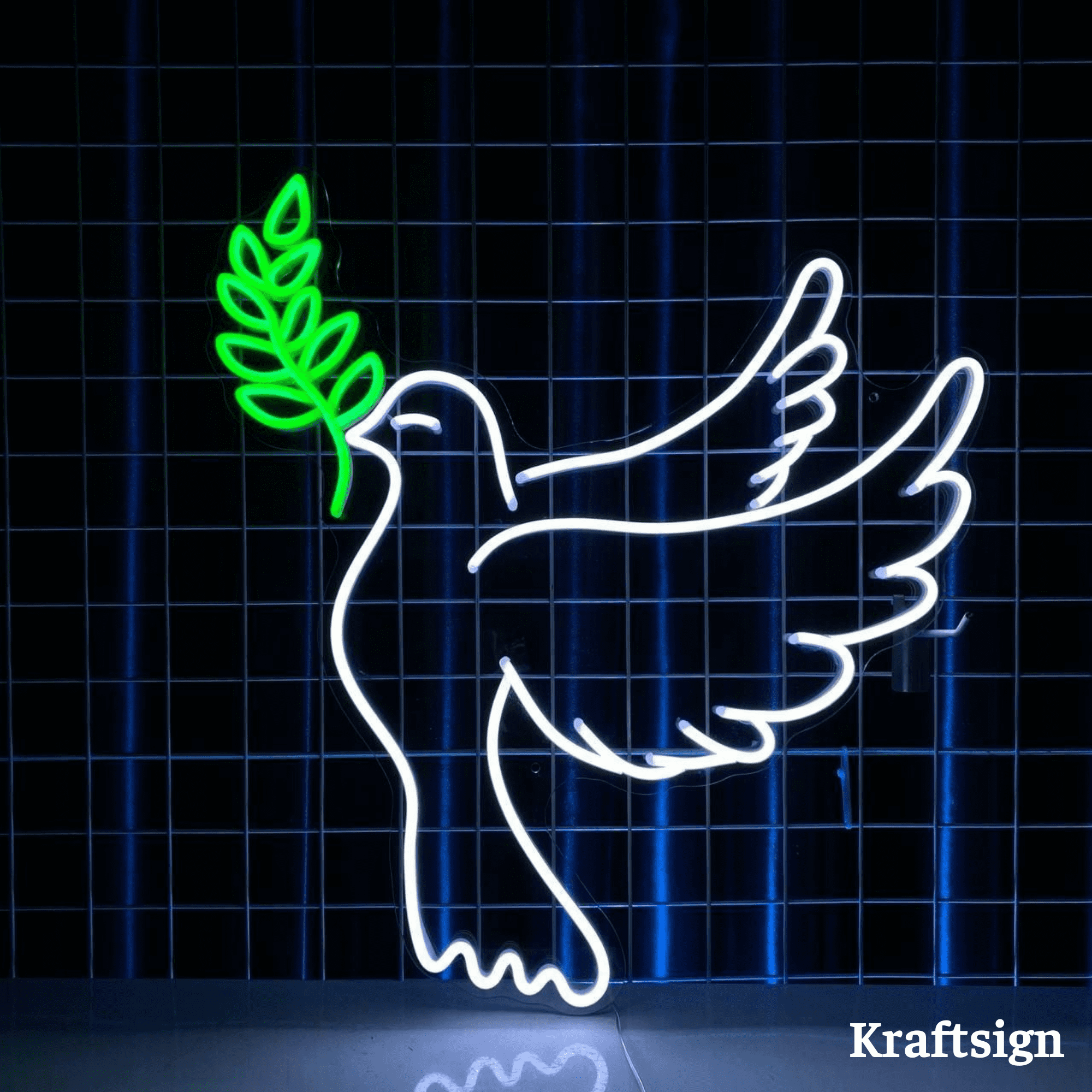 Craftnamesign Dove Bird Neon Sign 17" x 18" for Wall Decor Custom LED ...