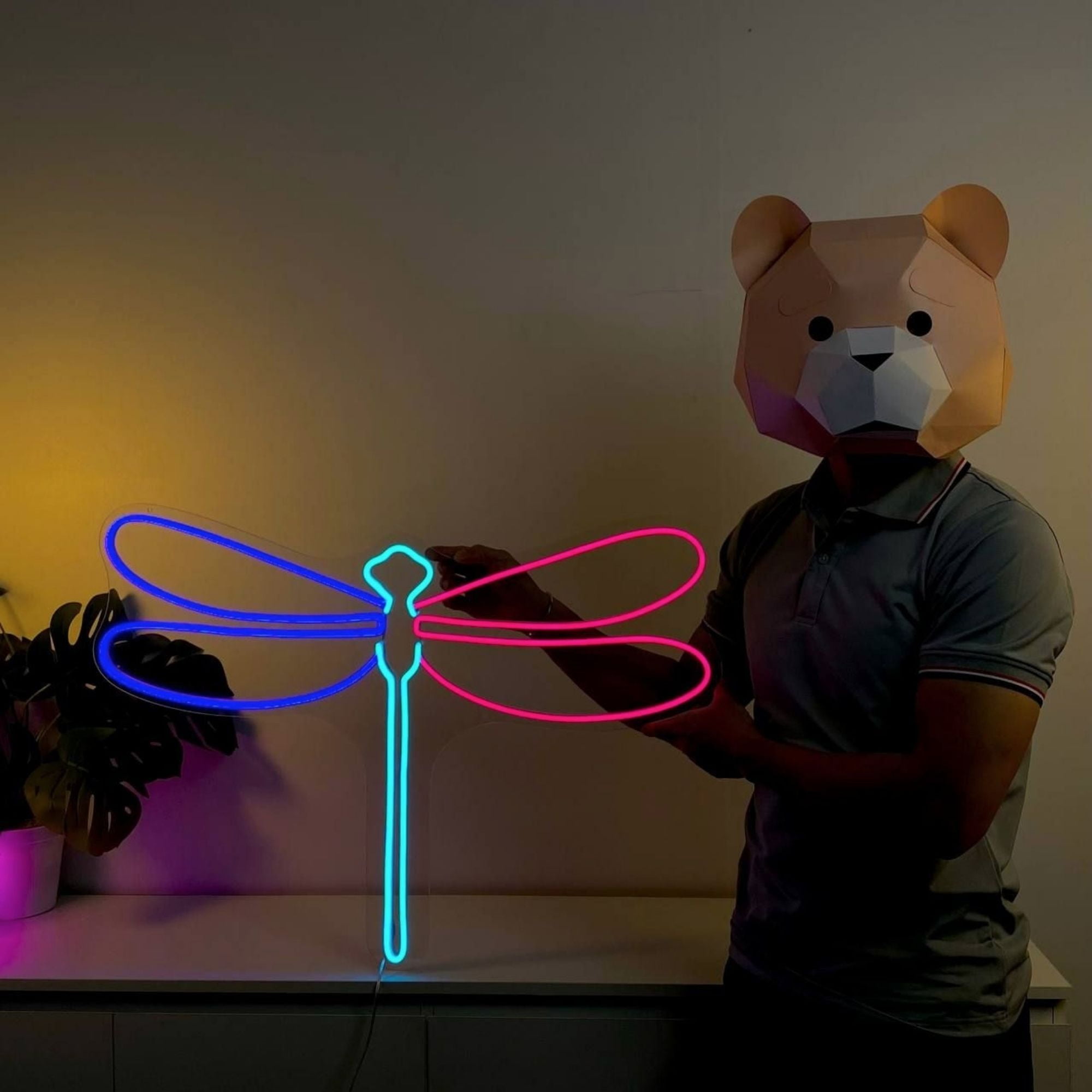 Craftnamesign Dragonfly Neon Sign For Home Wall Decor, Dragonfly Led ...