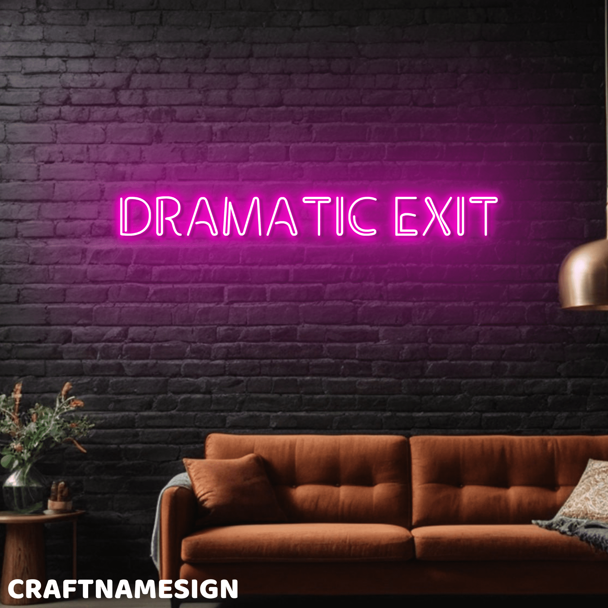 Craftnamesign Dramatic Exit Neon Sign, Wall Decor For Home, Store Shop ...