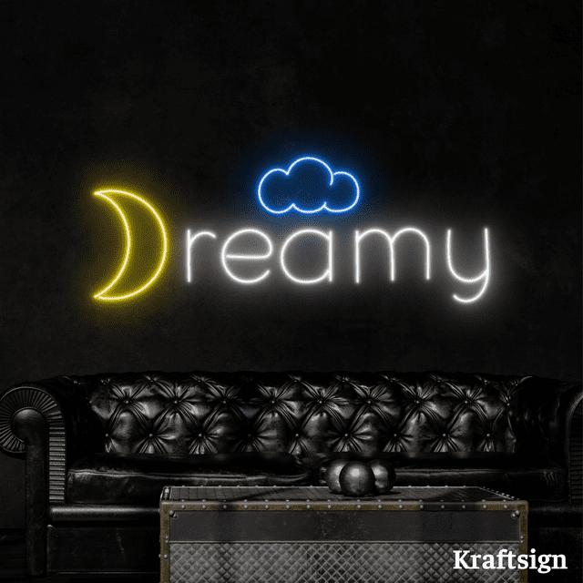 Craftnamesign Dreamy Neon LED Sign, Bedroom Wall Art, Kid Room Decor - Walmart.com