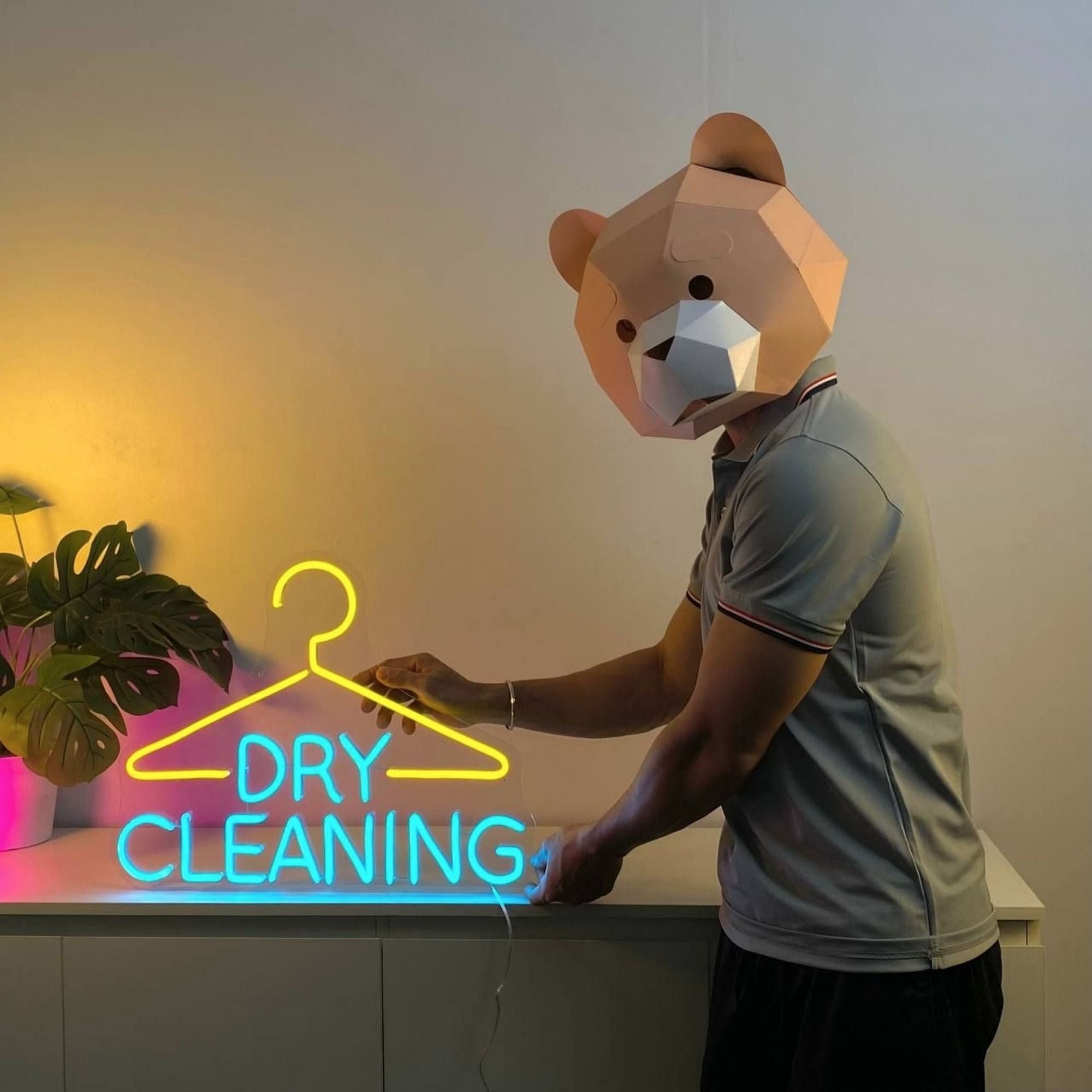 Craftnamesign Dry Cleaning Neon Light Wall Art, Open Led Sign For ...
