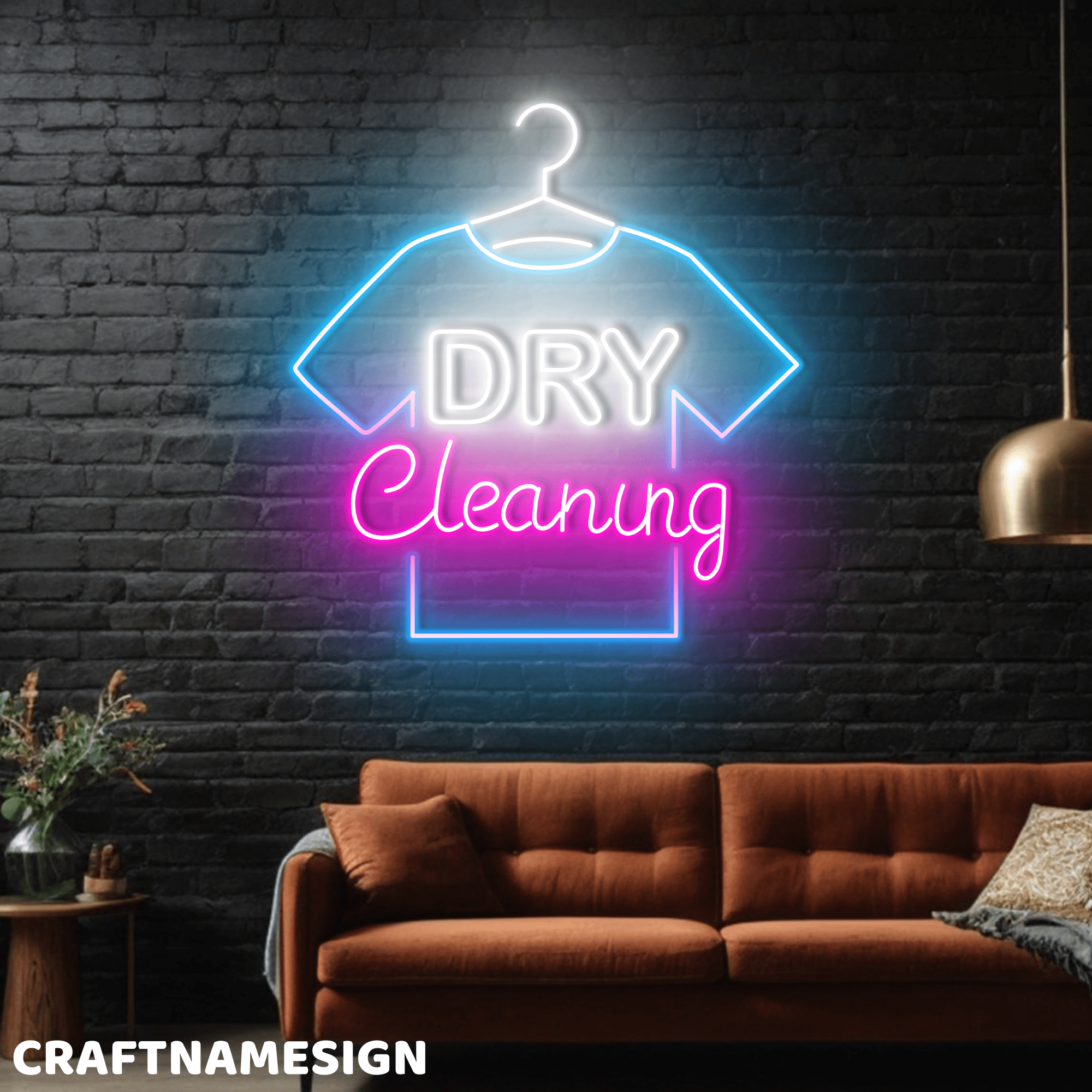 Craftnamesign Dry Cleaning Neon Sign, Laundry Wall Decor, Laundry ...
