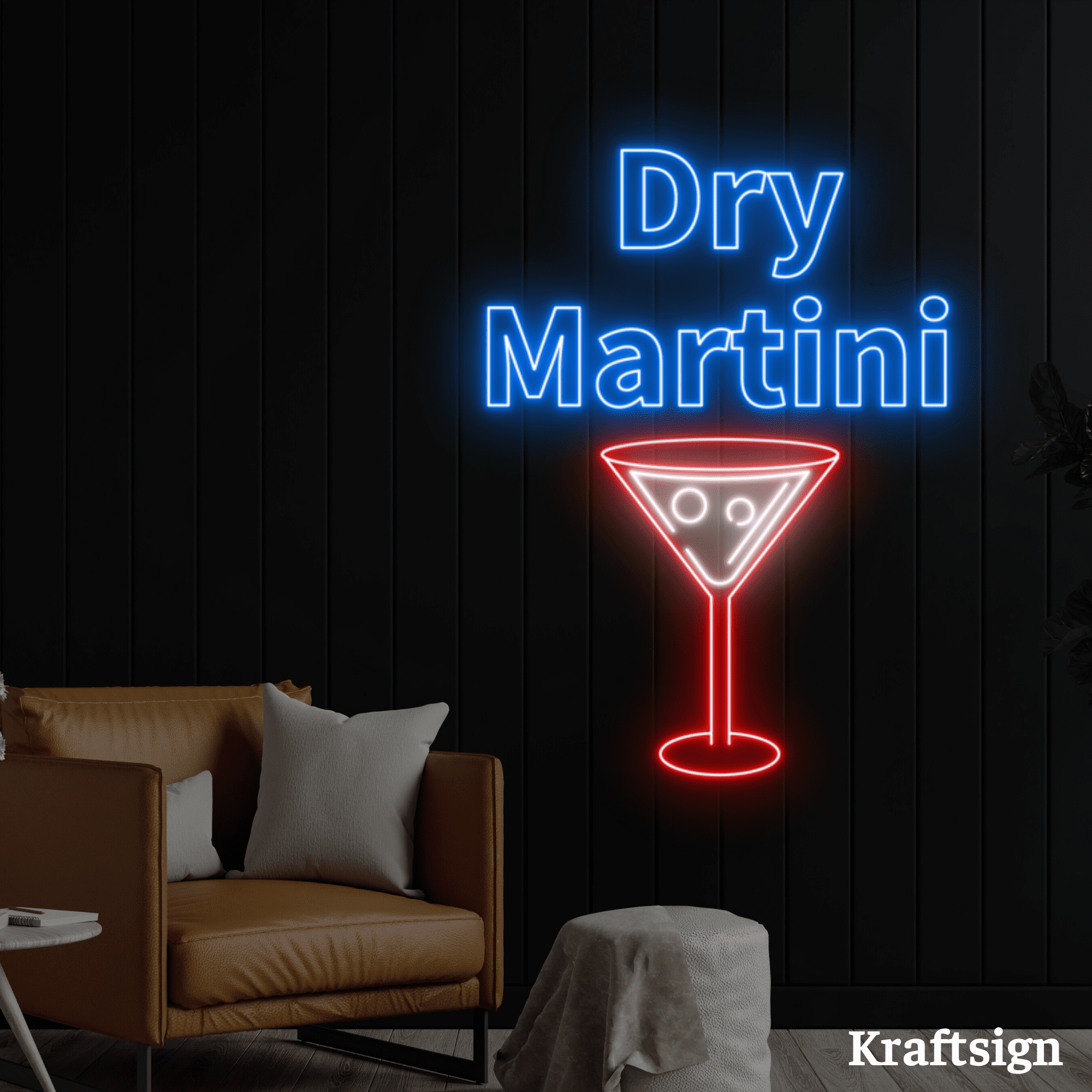 Craftnamesign Dry Martini Neon Sign, Cocktail LED sign, Bar Club Decor ...
