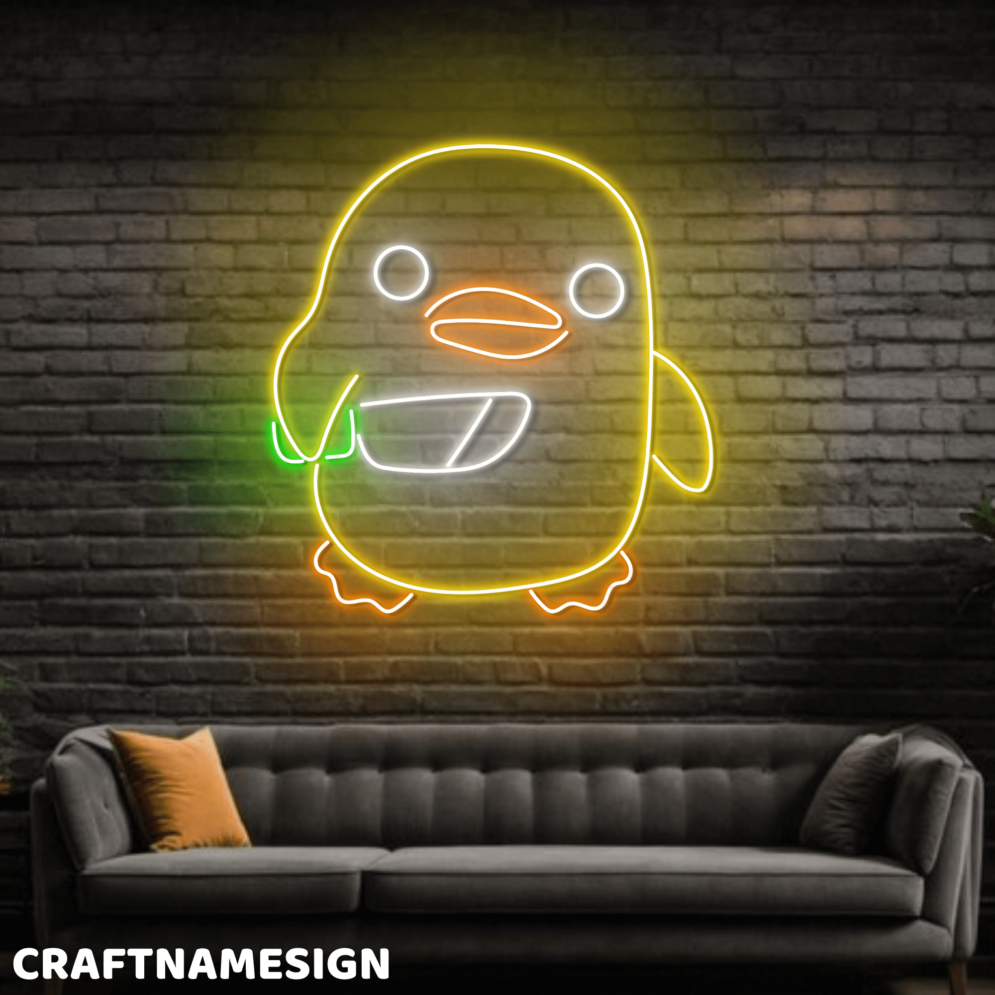 Craftnamesign Duck Attack Neon Light, Duck For Toy Shop Store Shop Wall ...