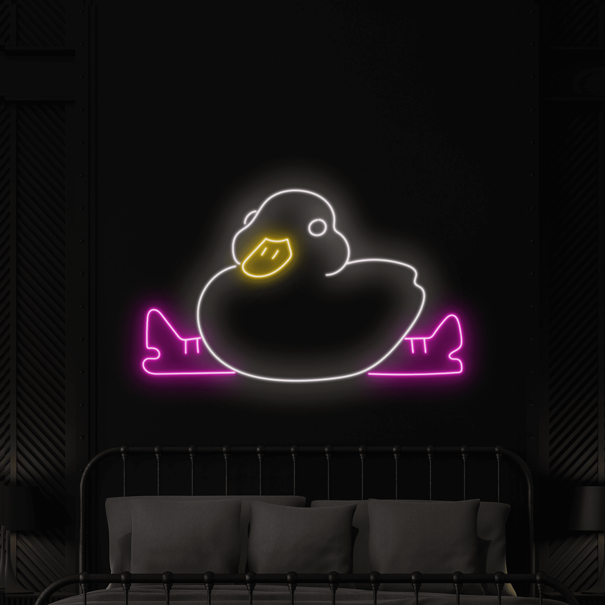 Craftnamesign Duck Cute Neon Sign, Nursery Kid Room Decor, Duck LED ...