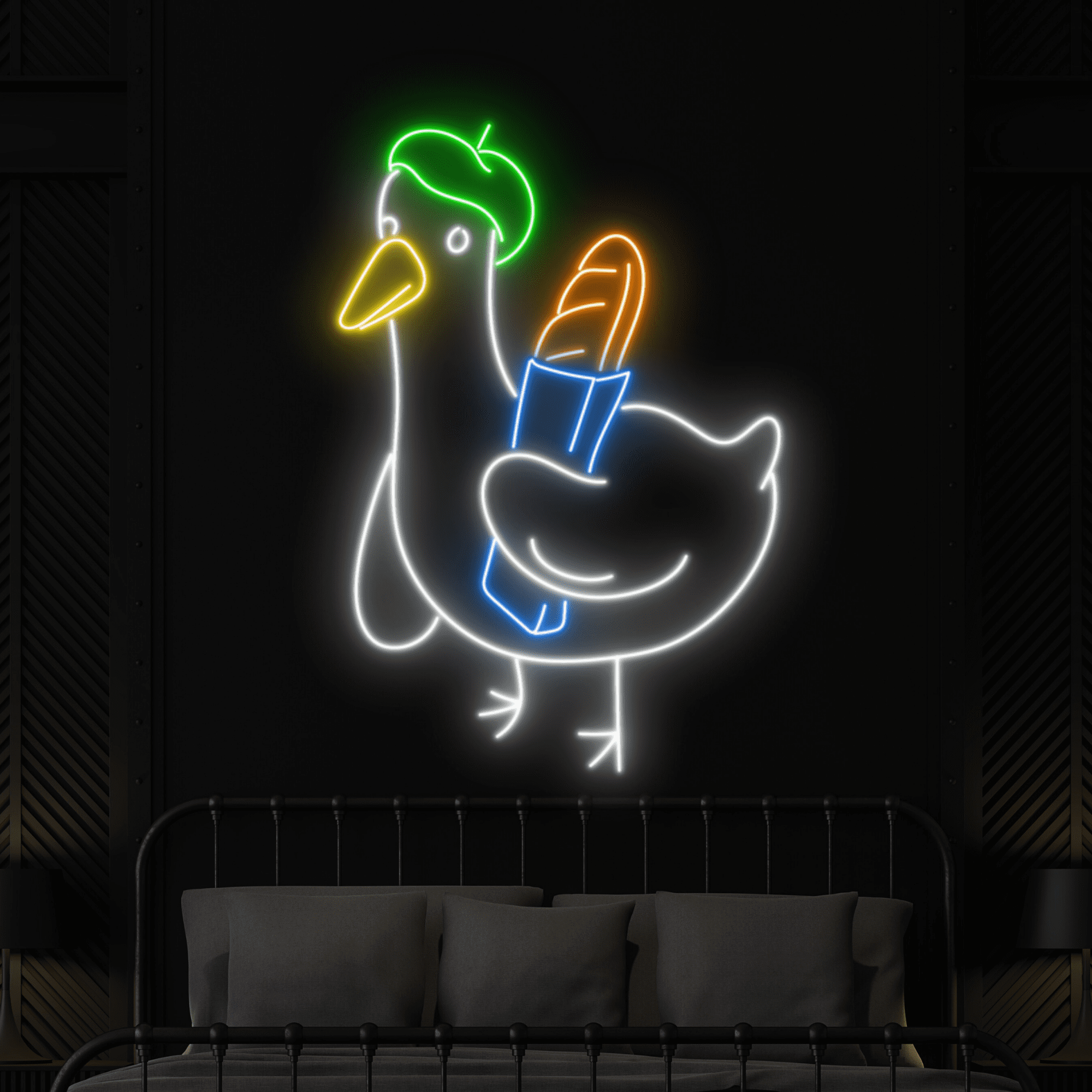Craftnamesign Duck Hold Bread Neon Sign, Duck LED Sign, Bakery Wall Art ...