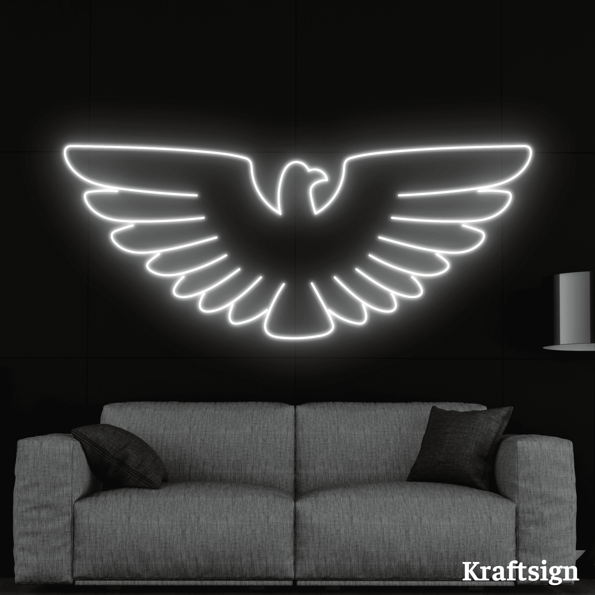 Craftnamesign Eagle Line Art Neon Sign, Bedroom Decor, Men Cave Signs ...