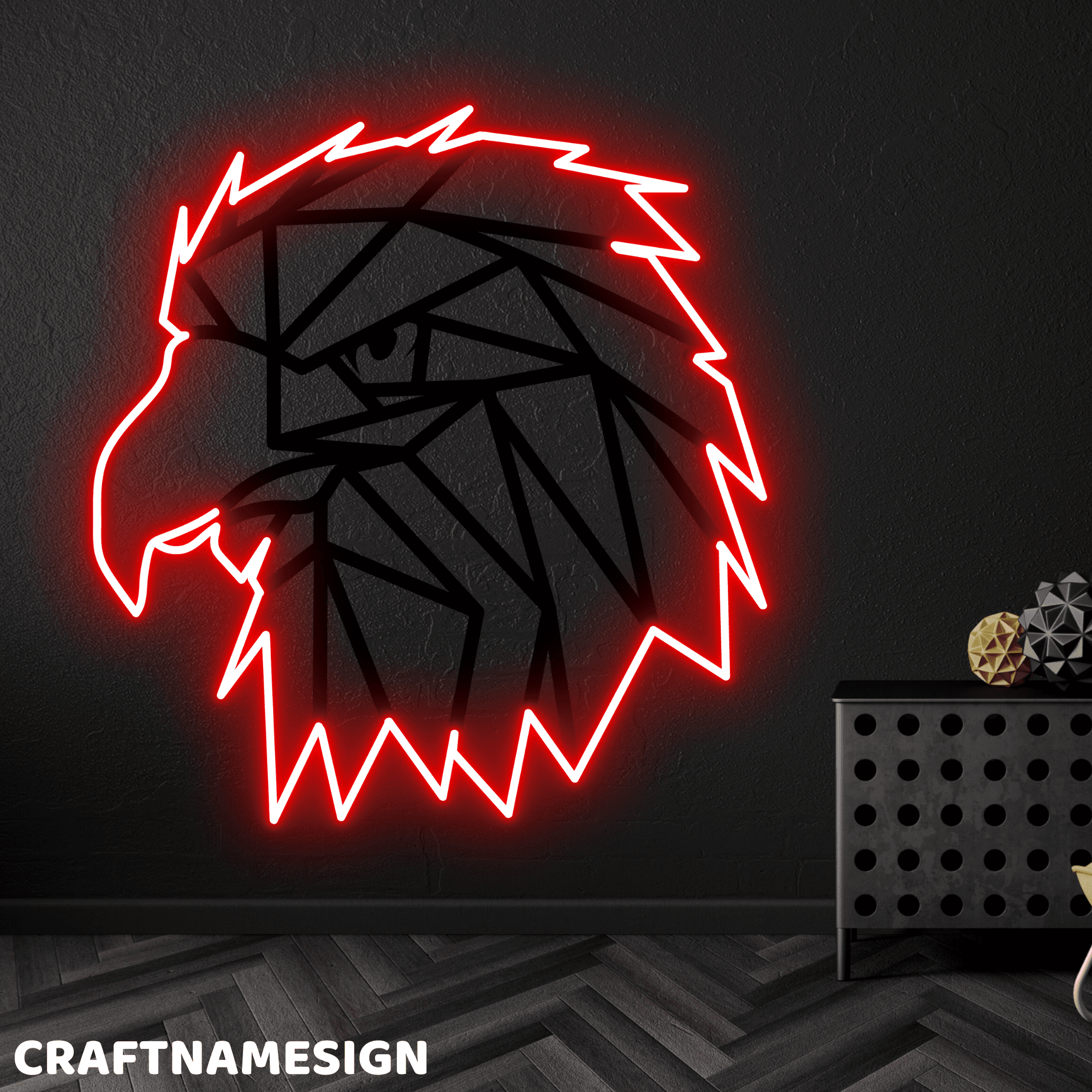 Craftnamesign Eagle Neon Decal, Living Room Wall Art, Bar Pub Wall ...