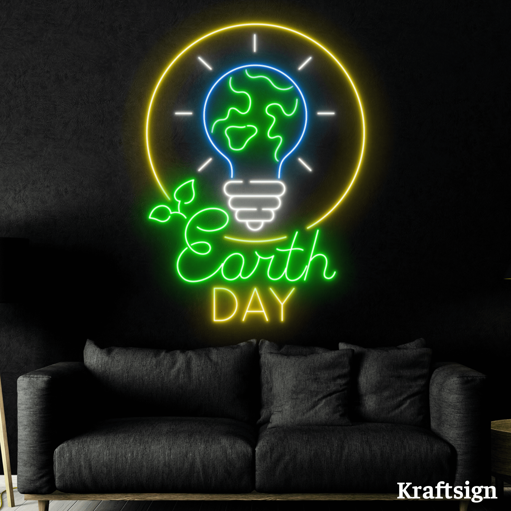 Craftnamesign Earth Day Neon Sign, Earth Day Gifts Decor, Shop Wall Art ...