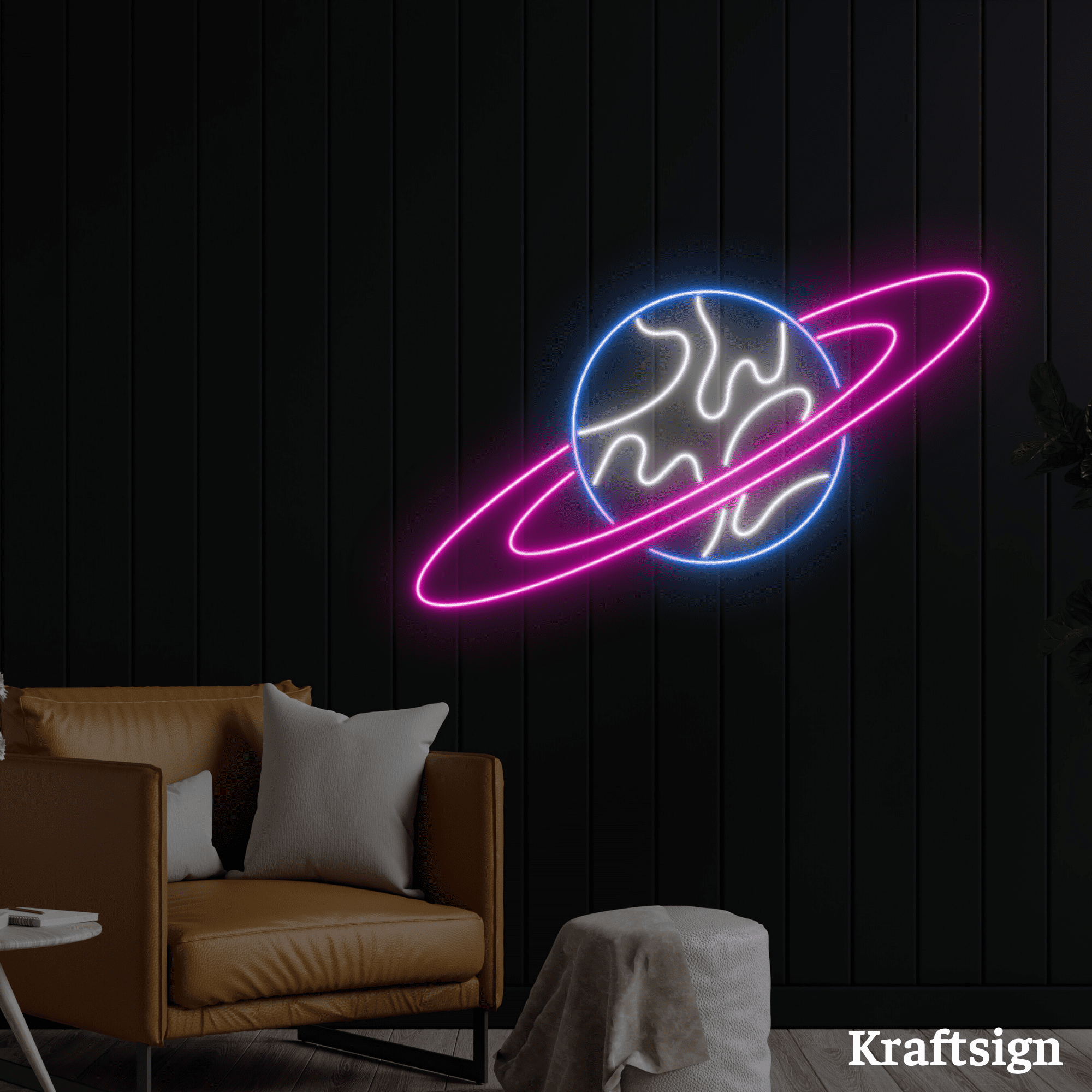 Craftnamesign Earth Neon Sign, Planet LED Sign, Spaceman Signs, Room ...