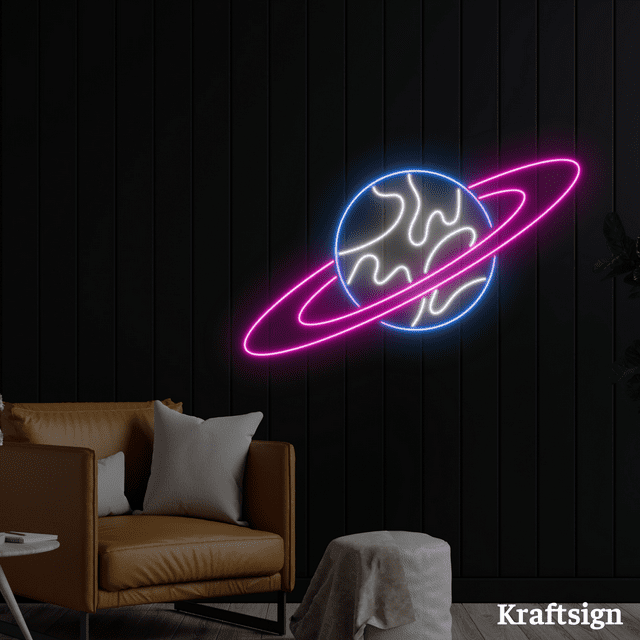 Craftnamesign Earth Neon Sign, Planet LED Sign, Spaceman Signs, Room Decor - Walmart.com