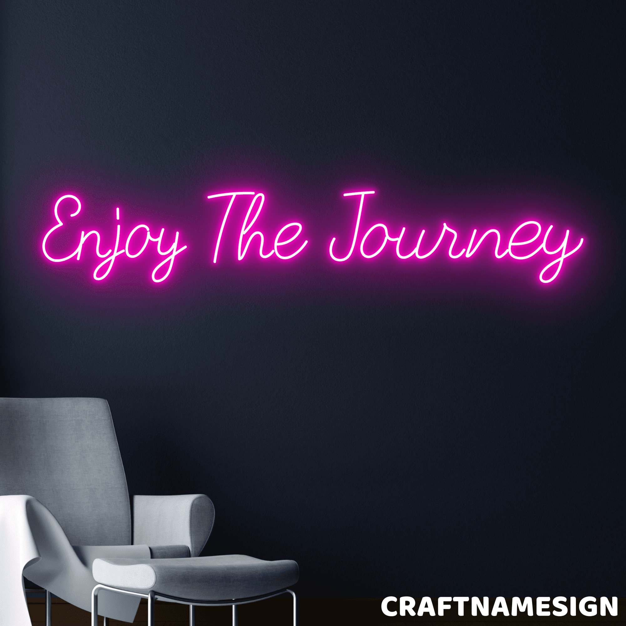 Craftnamesign Enjoy The Journey Neon Sign, Journey Wall Decor, Trip ...