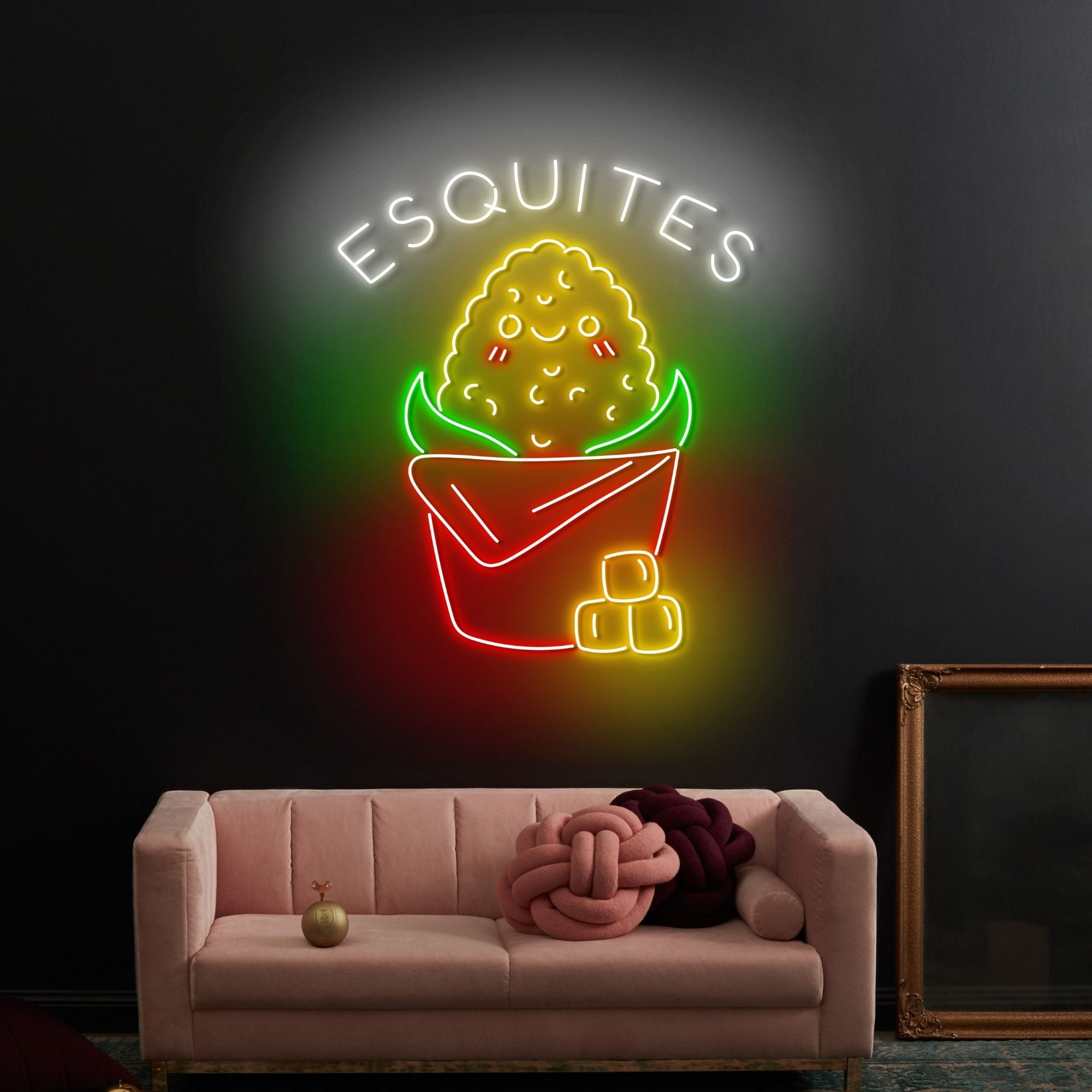 Craftnamesign Esquites Neon Light, Mexican Street Corn Salad Signage ...