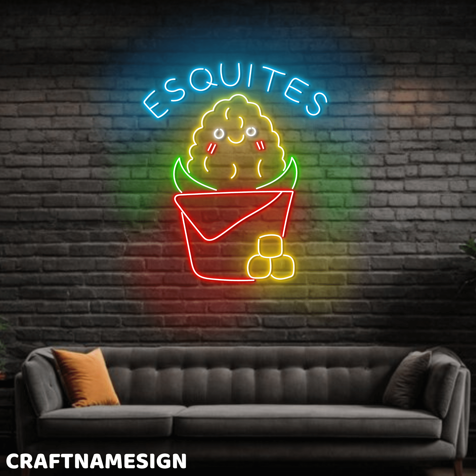 Craftnamesign Esquites Neon Sign, Mexican Street Corn LED For Store ...