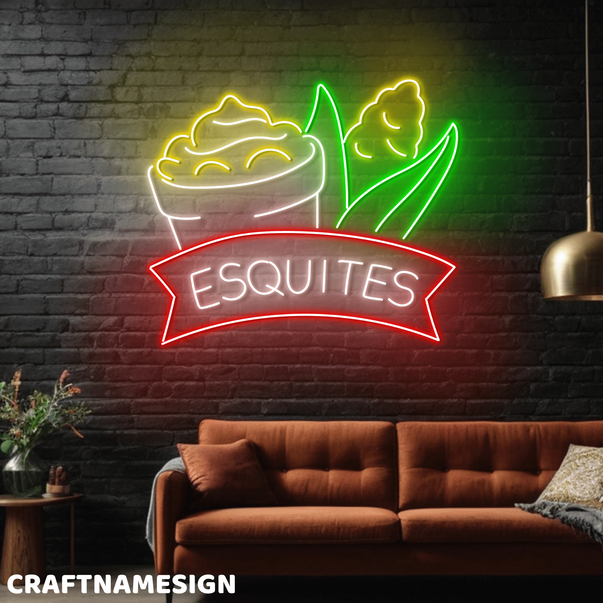 Craftnamesign Esquites Neon Sign, Mexican Street Corn Salad Wall Art ...