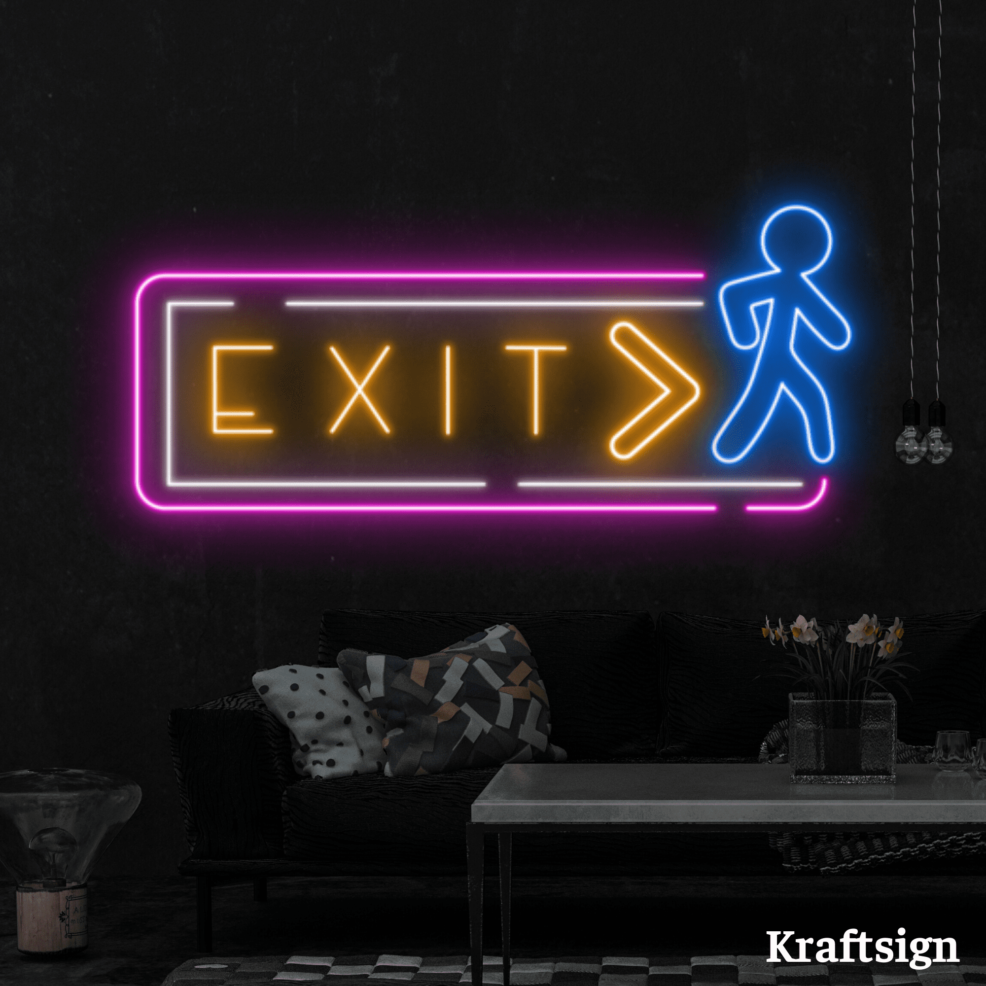 Craftnamesign Exit Neon Sign, Exit LED Signs, Restaurant Shop Mall ...